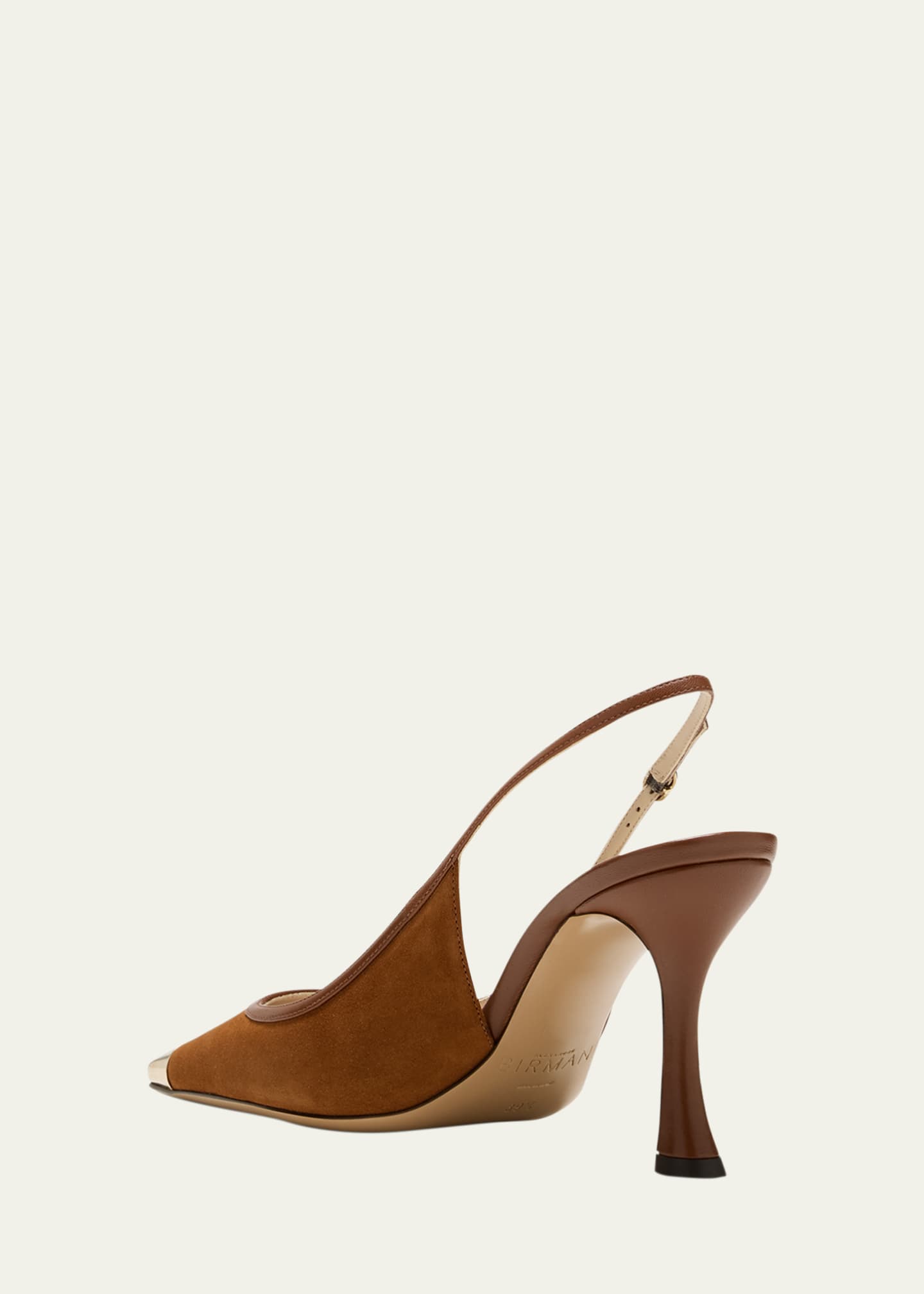 Alexandre Birman Olivia Suede Cap-Toe Slingback Pumps - Bergdorf Goodman