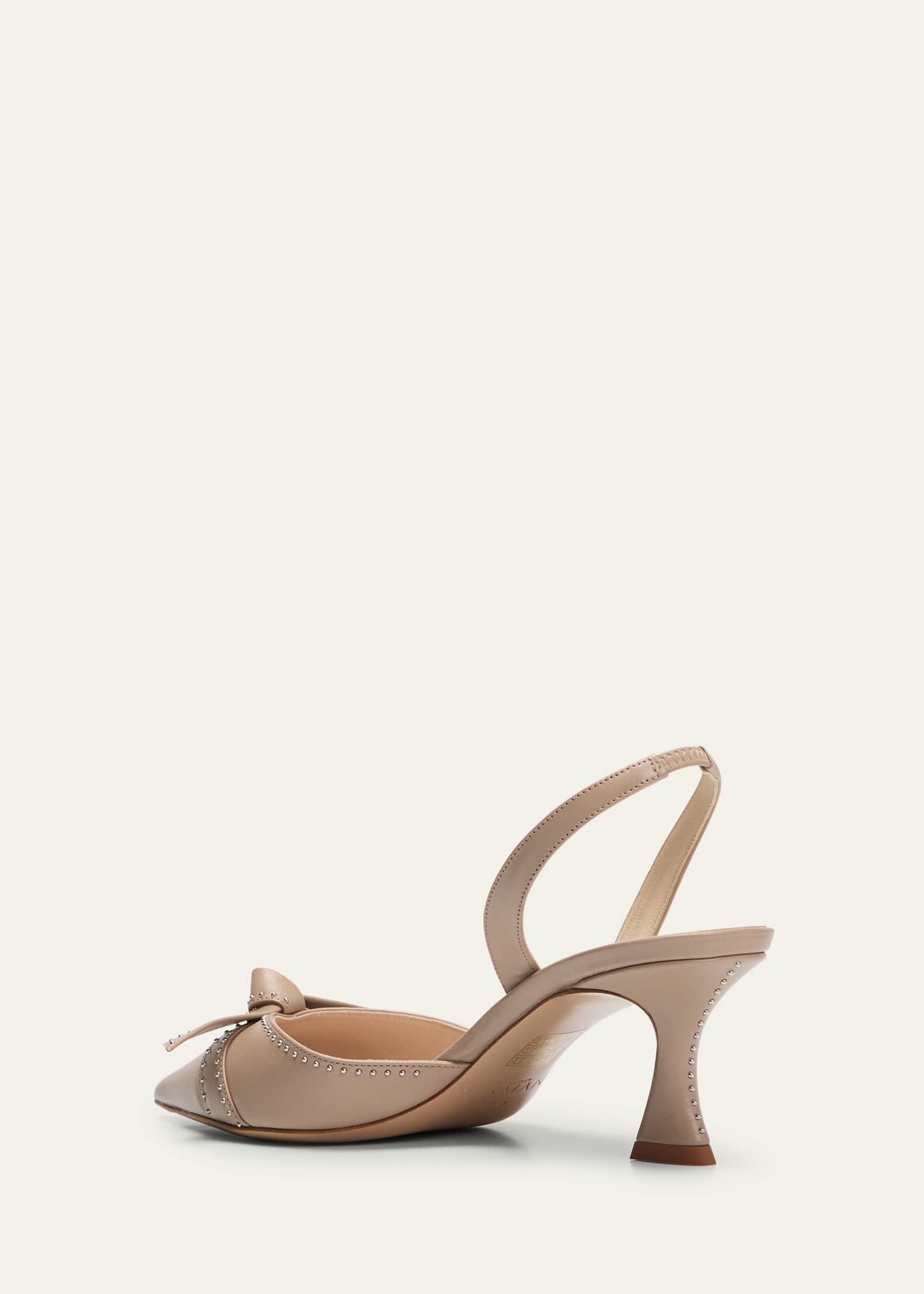 Alexandre Birman Clarita Stud Leather Bow Slingback Pumps - Bergdorf ...