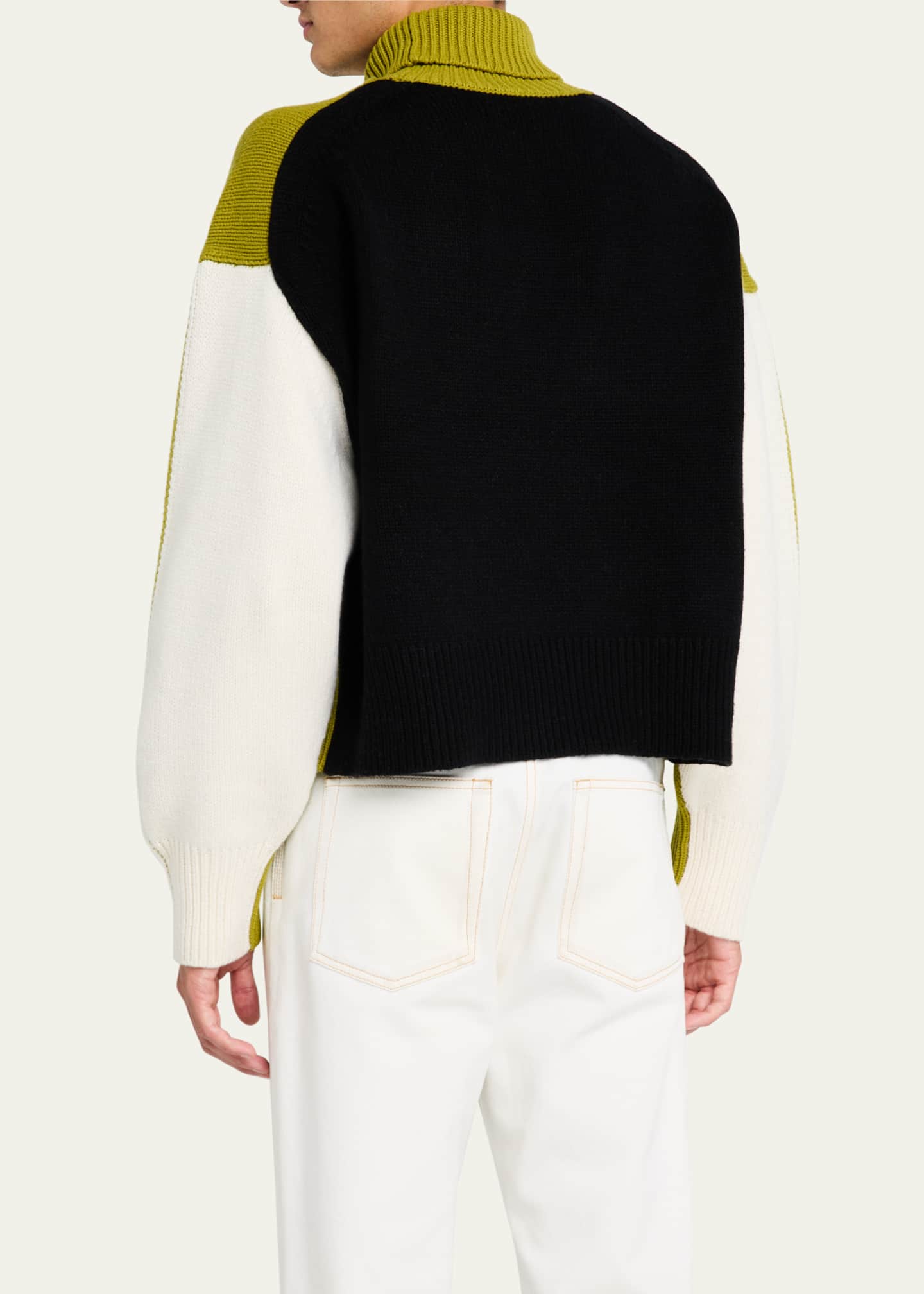 ZANKOV Men's Colorblock Wool Turtleneck - Bergdorf Goodman