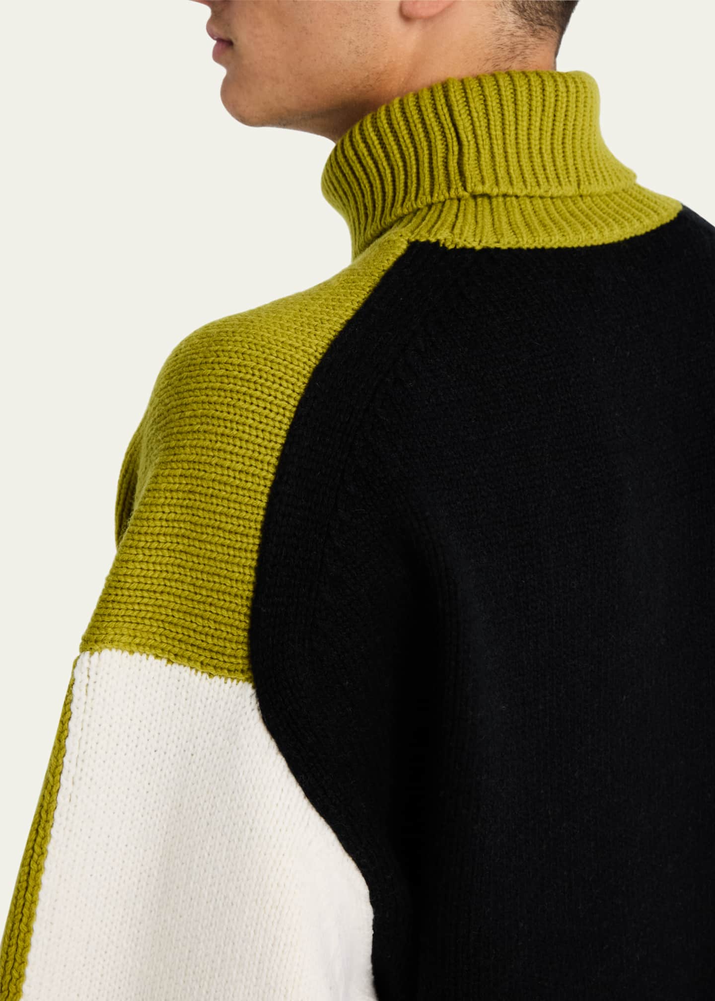 ZANKOV Men's Colorblock Wool Turtleneck - Bergdorf Goodman
