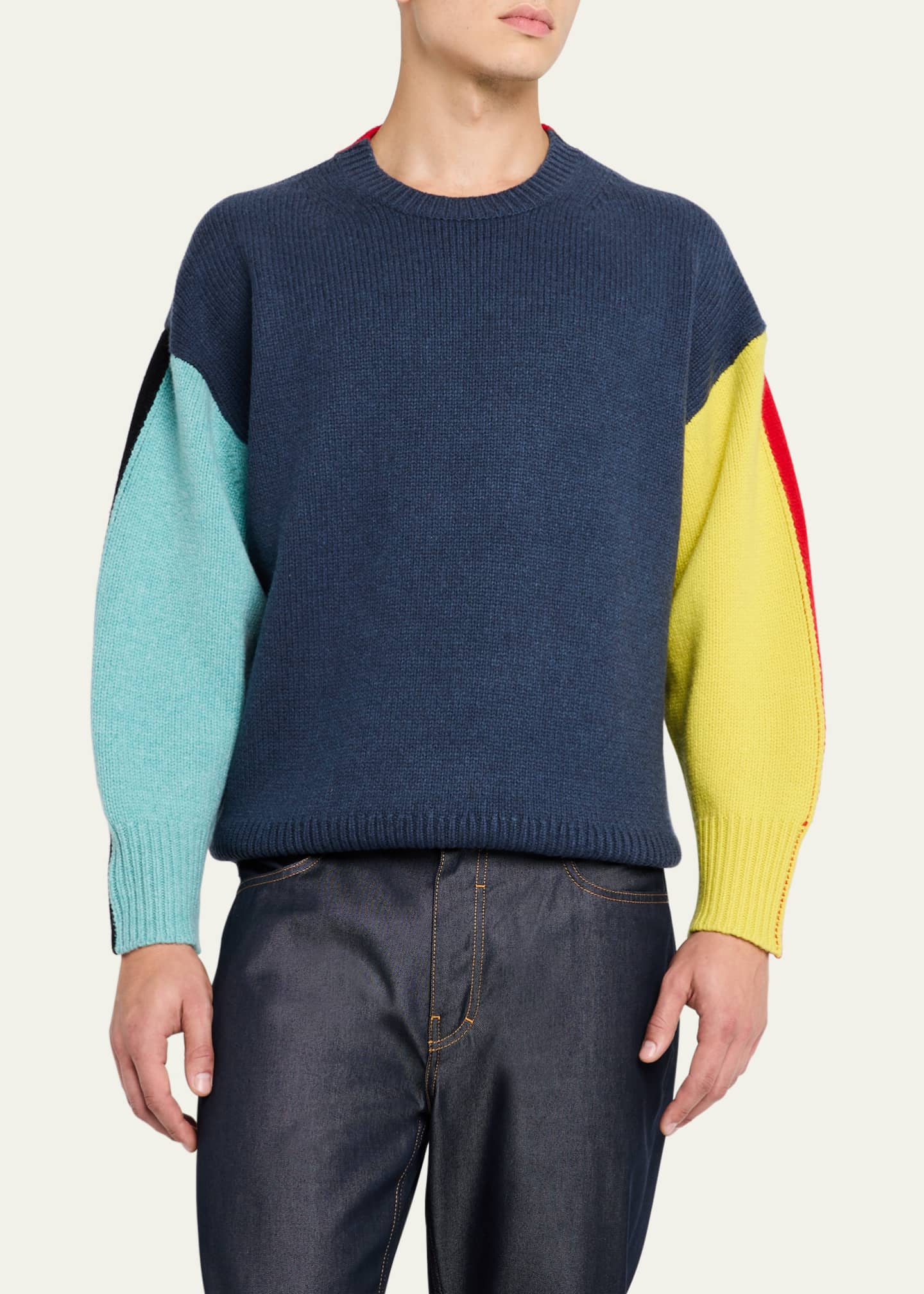 ZANKOV Men's Colorblock Wool Sweater - Bergdorf Goodman