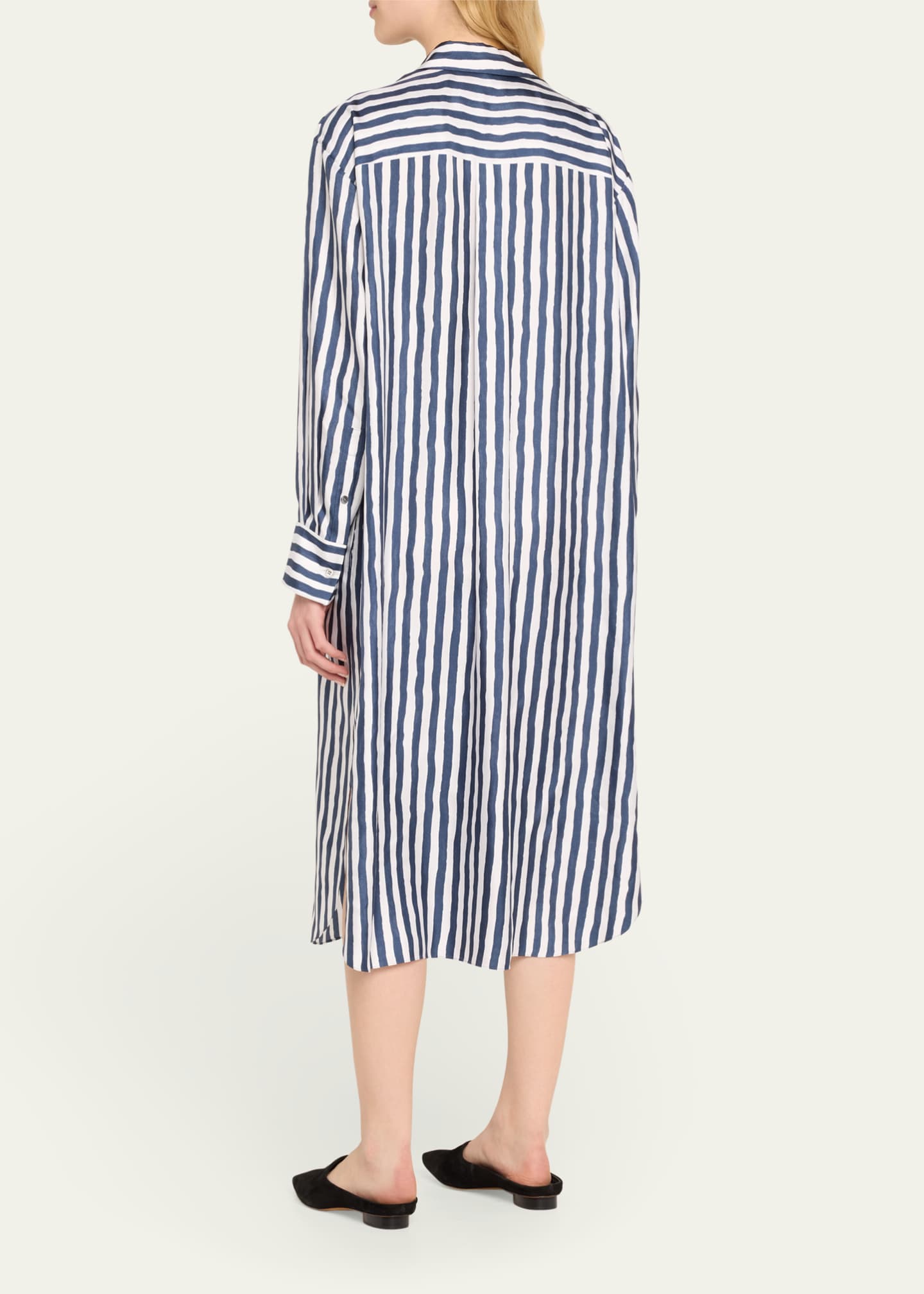 Theory Silk Maxi Oversized Shirtdress - Bergdorf Goodman