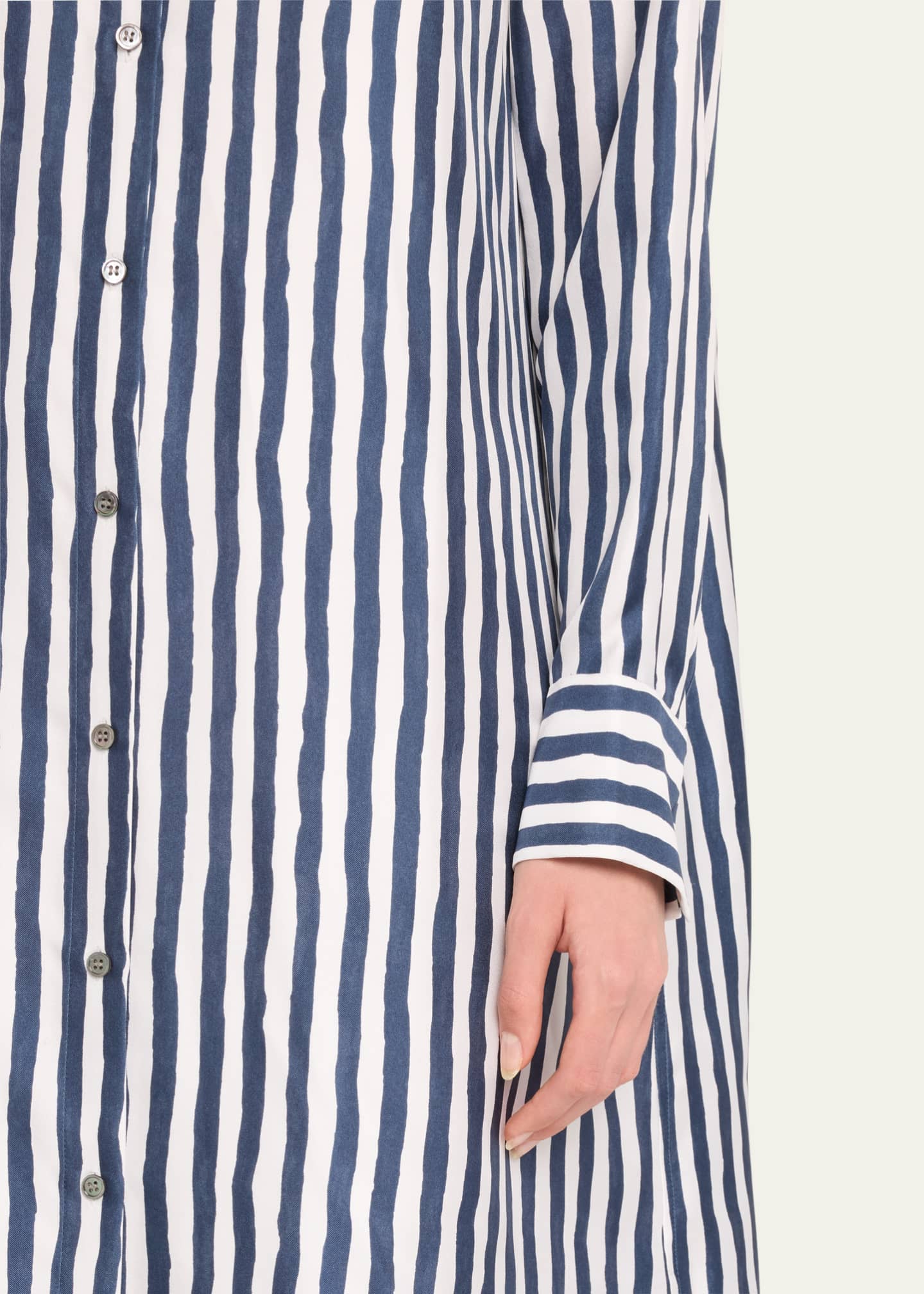 Theory Silk Maxi Oversized Shirtdress - Bergdorf Goodman