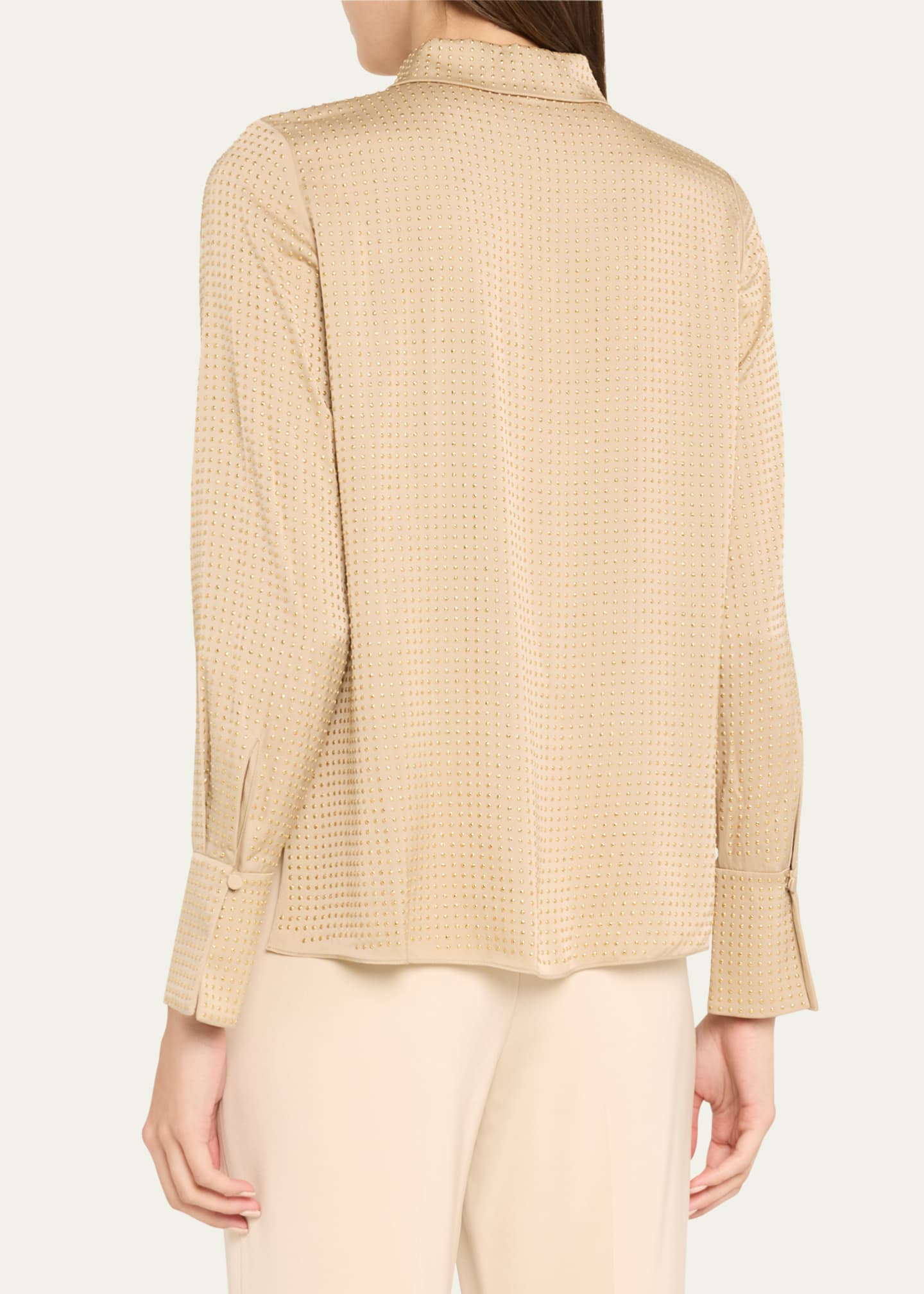 Kobi Halperin Milani Button-Down Metallic Stud Blouse - Bergdorf Goodman