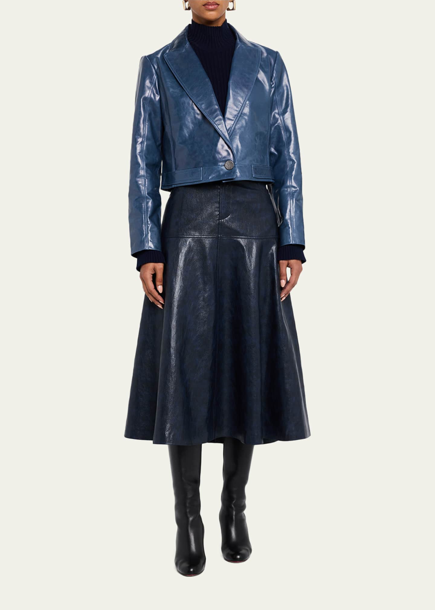 Kobi Halperin Astra Cropped Leather Jacket - Bergdorf Goodman