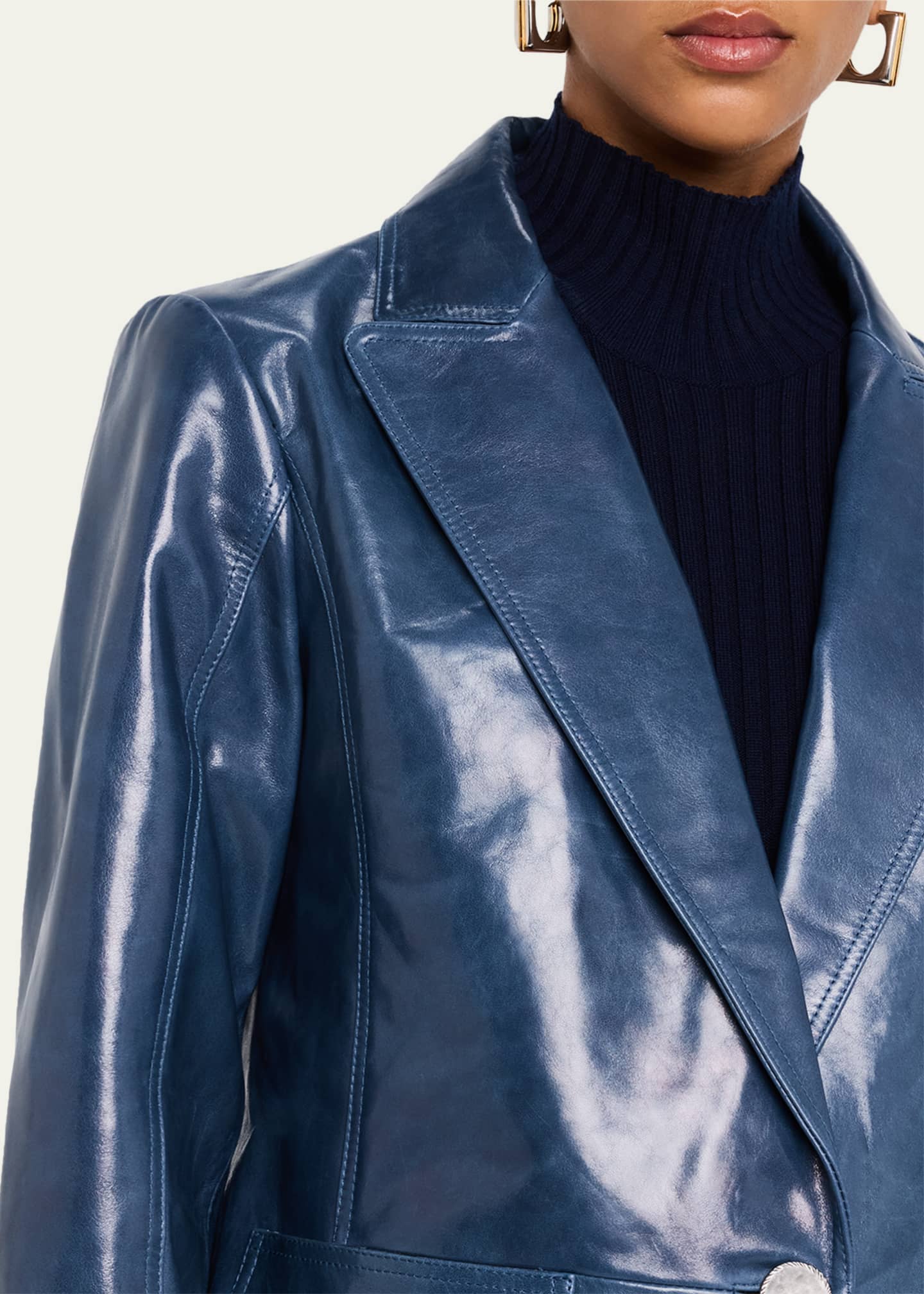 Kobi Halperin Astra Cropped Leather Jacket - Bergdorf Goodman