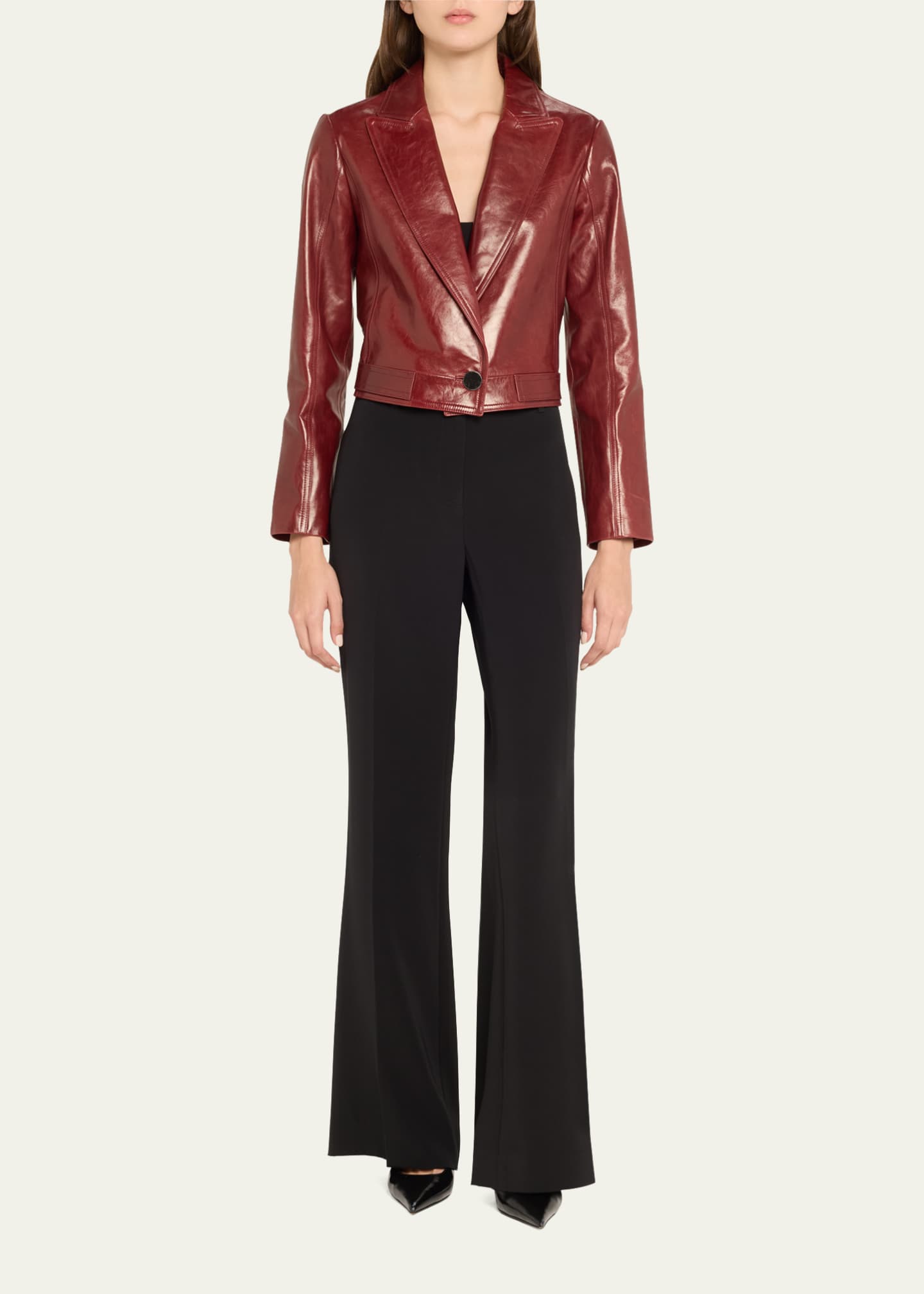 Kobi Halperin Astra Cropped Leather Jacket - Bergdorf Goodman