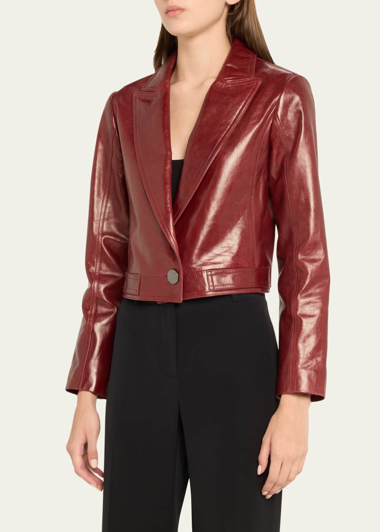 Kobi Halperin Astra Cropped Leather Jacket - Bergdorf Goodman
