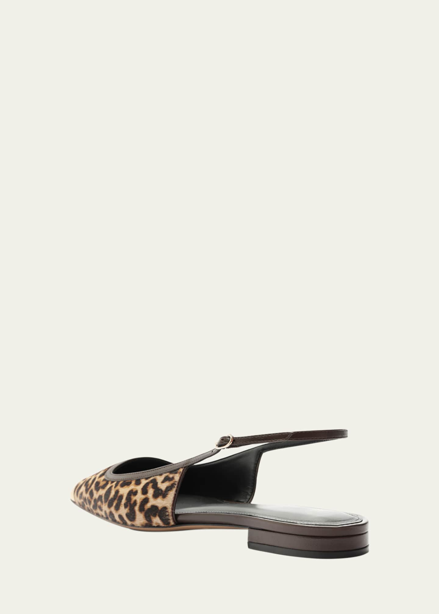 Alexandre Birman Olivia Leopard Cap-Toe Slingback Ballerina Flats ...