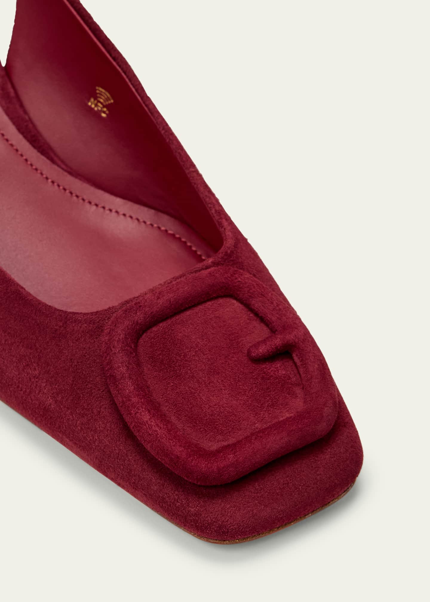 Santoni Suede Buckle Slingback Pumps - Bergdorf Goodman