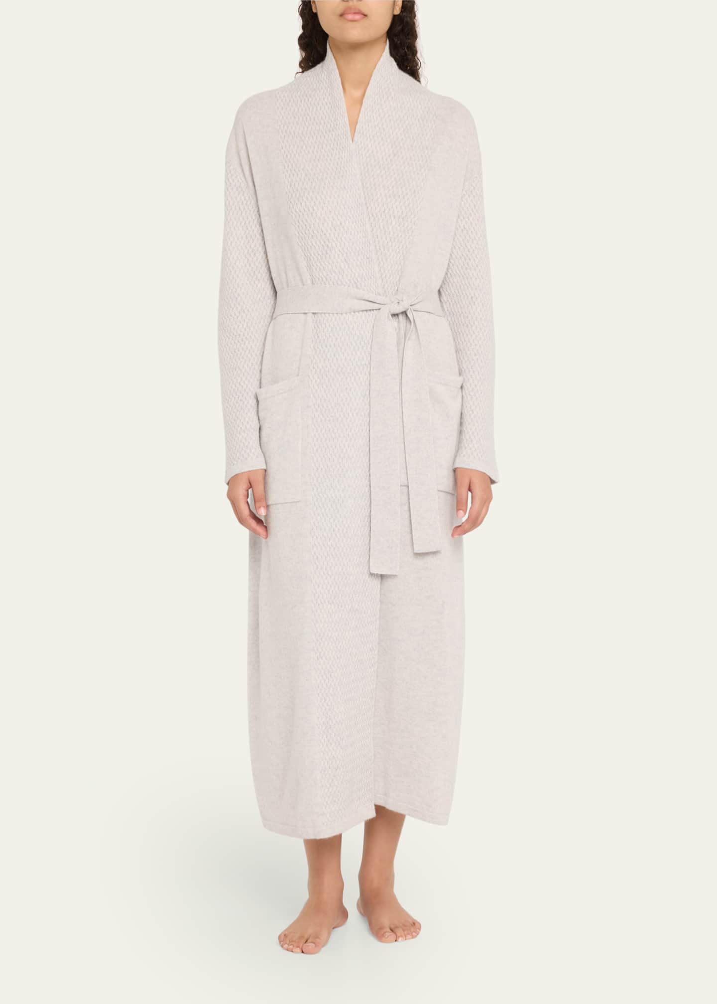Arlotta Cashmere Braided-Knit Cashmere Wrap Robe - Bergdorf Goodman