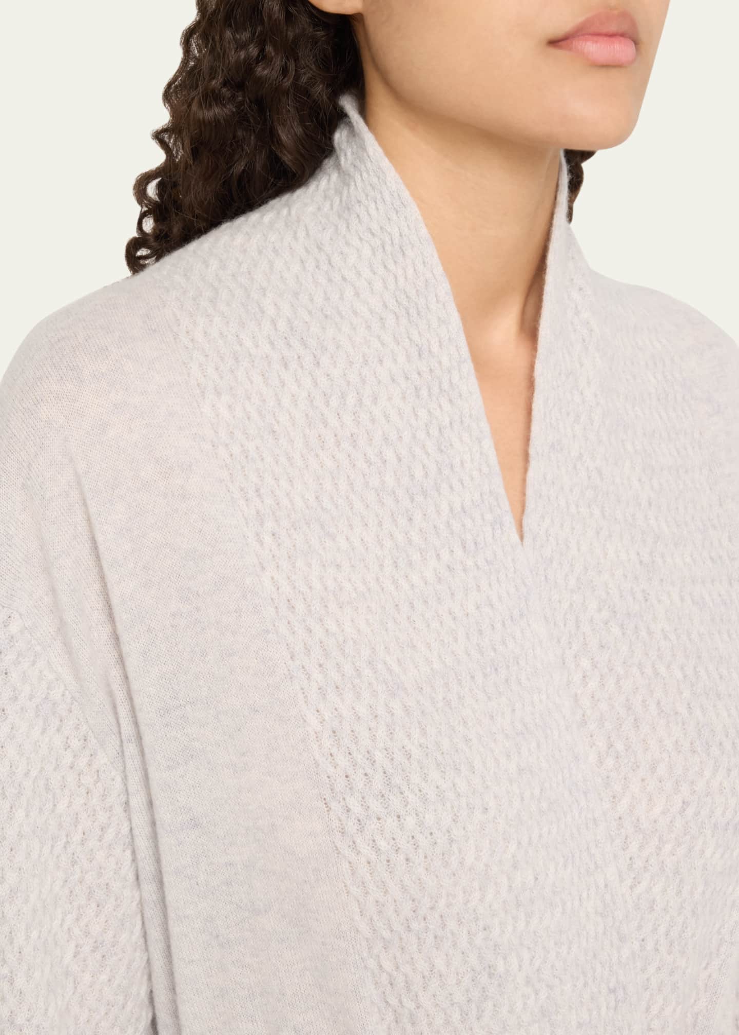 Arlotta Cashmere Braided-Knit Cashmere Wrap Robe - Bergdorf Goodman