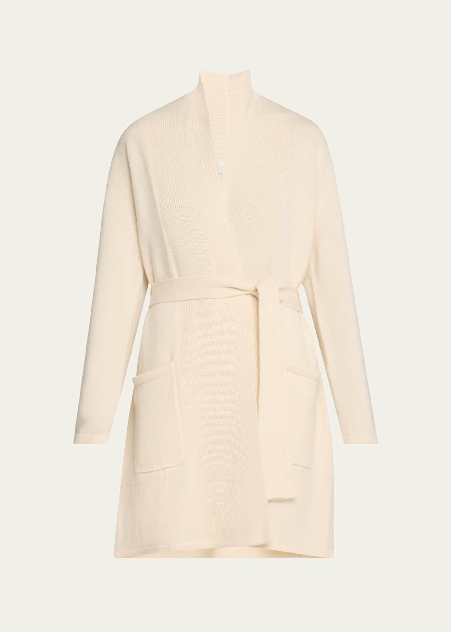 Arlotta Cashmere Ribbed Cashmere Short Wrap Robe - Bergdorf Goodman