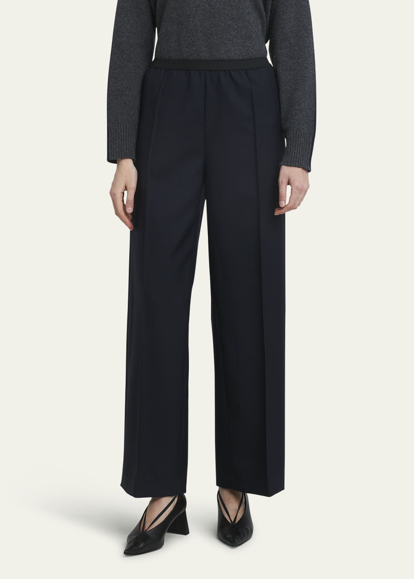 Plan C Wool Straight Leg Pants - Bergdorf Goodman