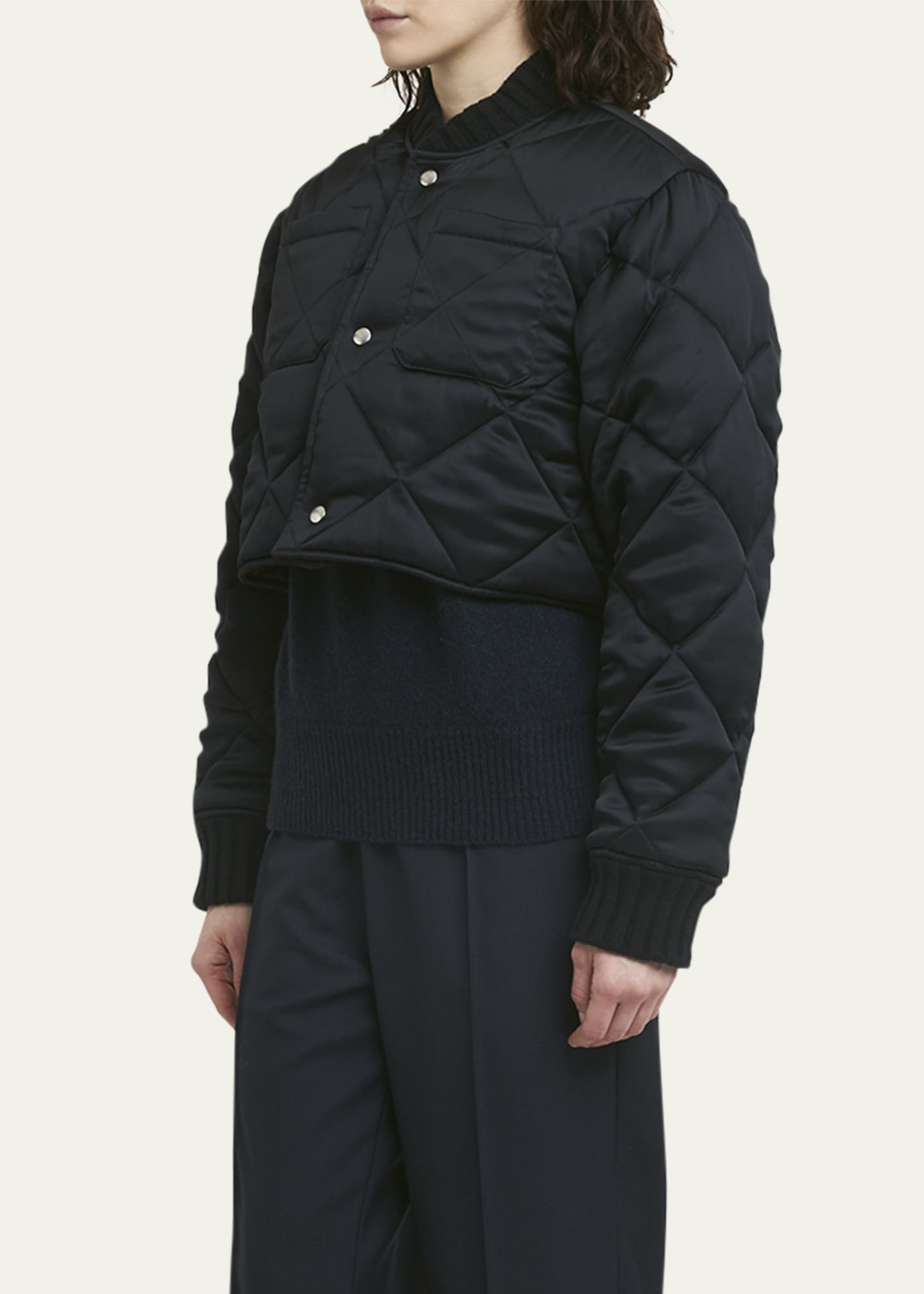 Plan C Quilted Crop Jacket - Bergdorf Goodman
