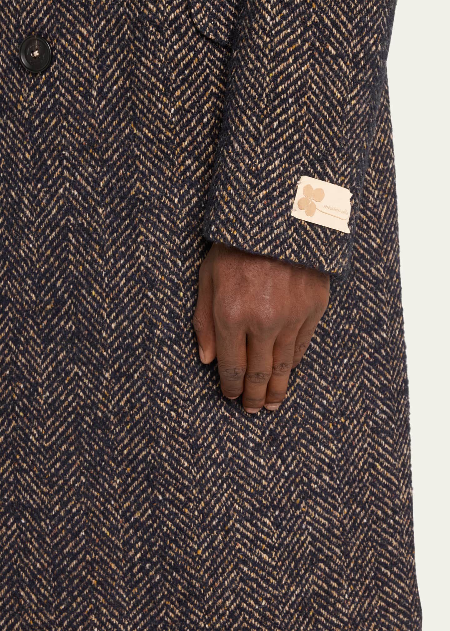 Massimo Alba Men's Long Herringbone Double-Breasted Jacket - Bergdorf Goodman