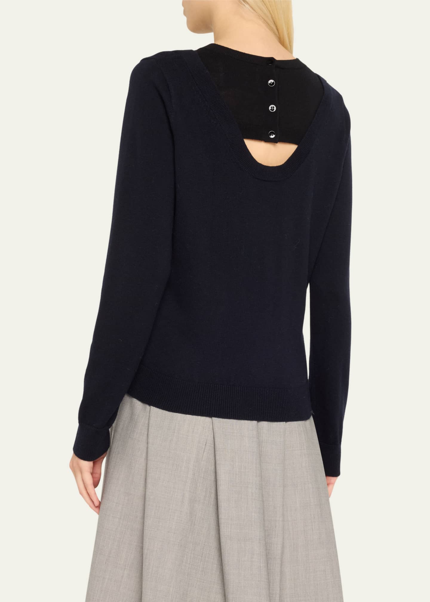 3.1 Phillip Lim Long-Sleeve Double Layered Sweater - Bergdorf Goodman