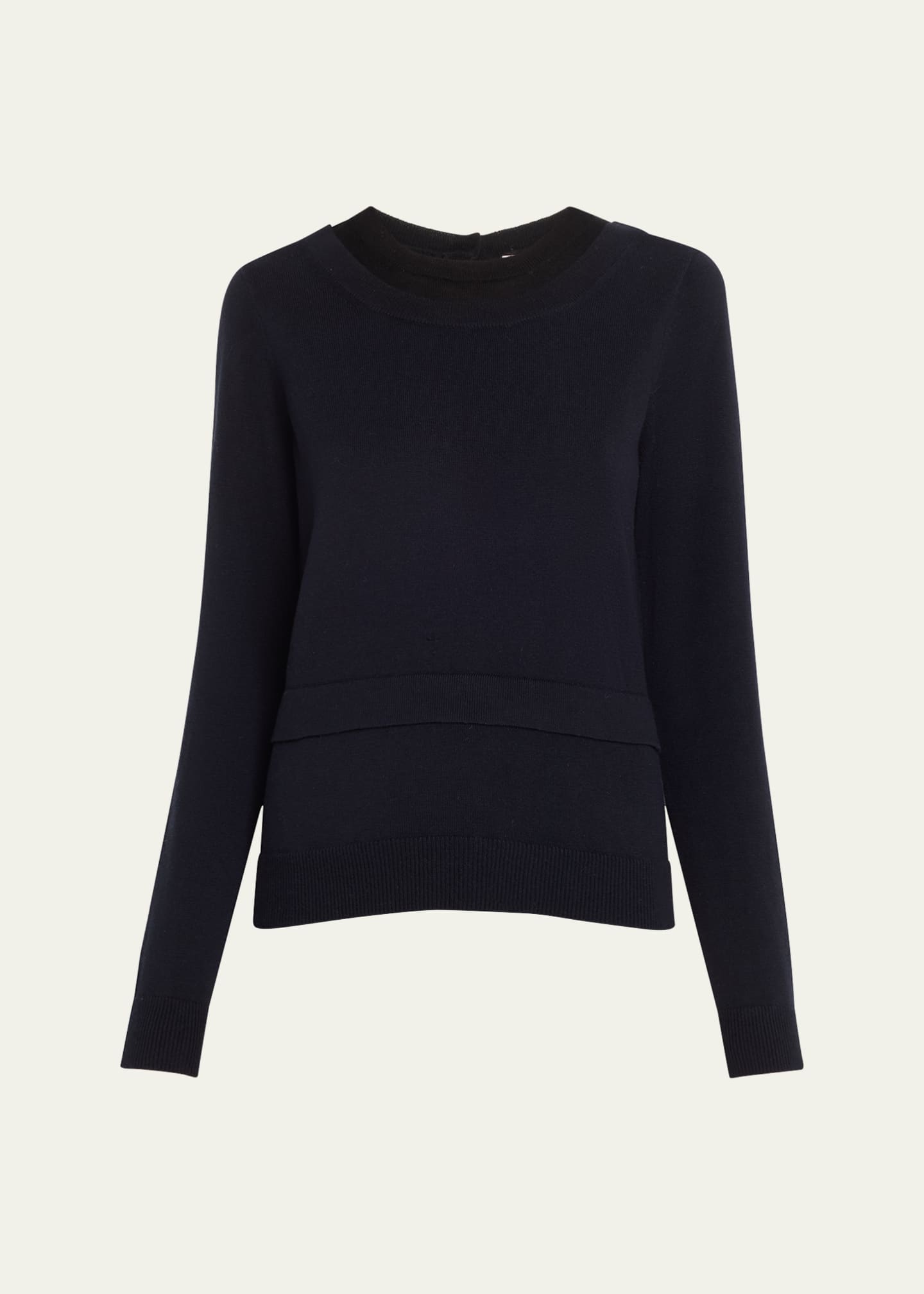 3.1 Phillip Lim Long-Sleeve Double Layered Sweater - Bergdorf Goodman