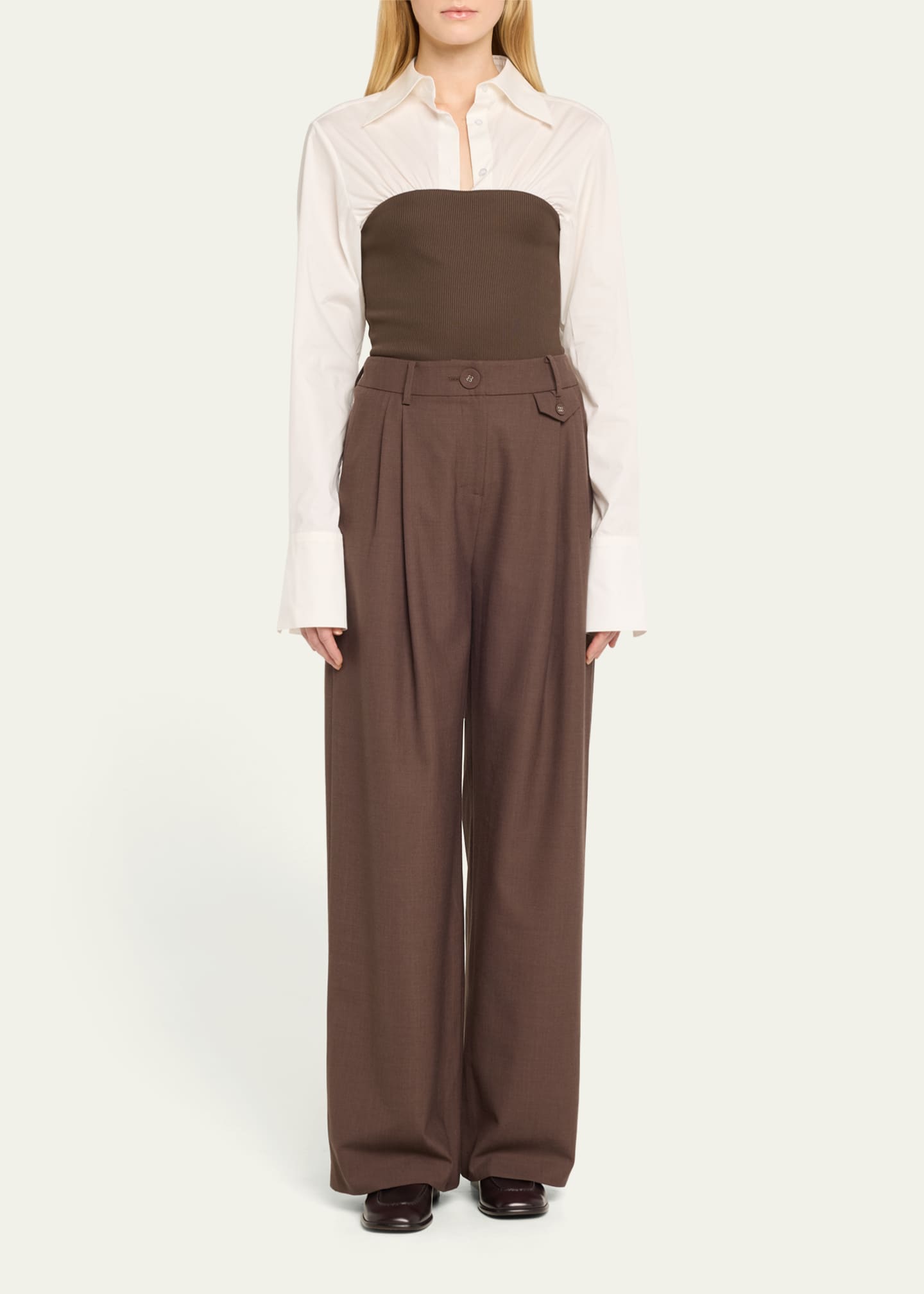 Anna Quan Nico Straight-Leg Pants - Bergdorf Goodman