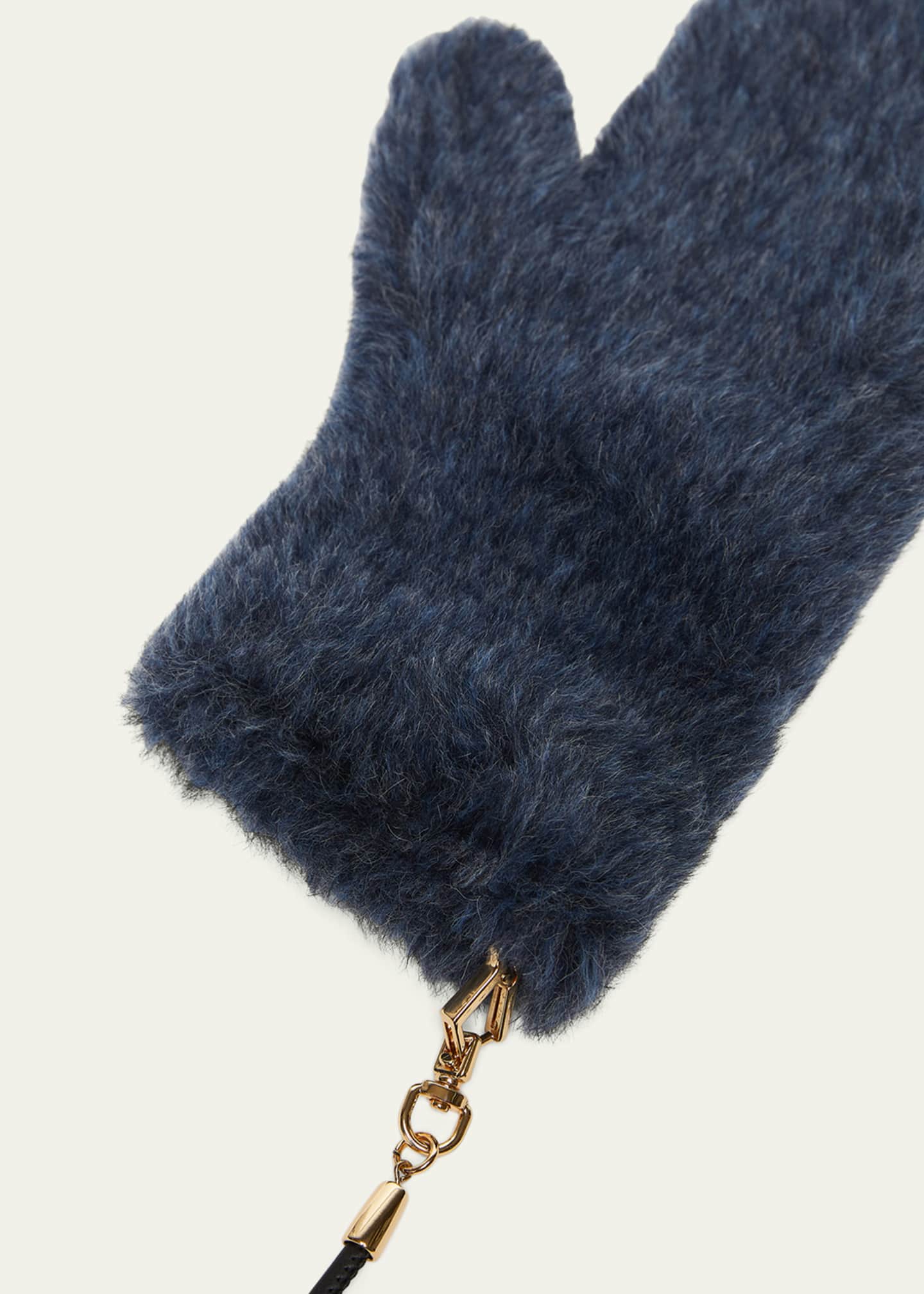 Max Mara Ombrato Camel Wool Silk Mittens - Bergdorf Goodman