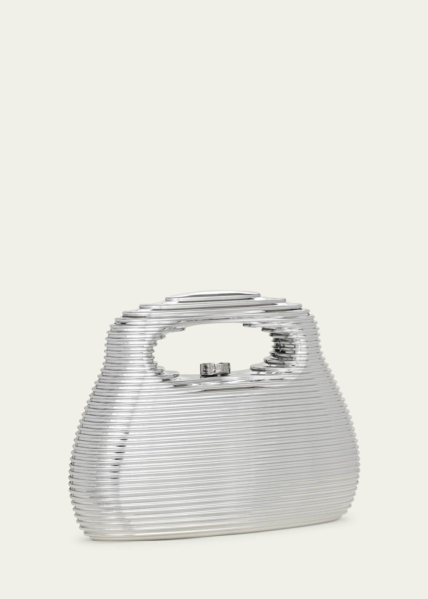 Cult Gaia Mimi Stacked Chrome Top-Handle Bag - Bergdorf Goodman