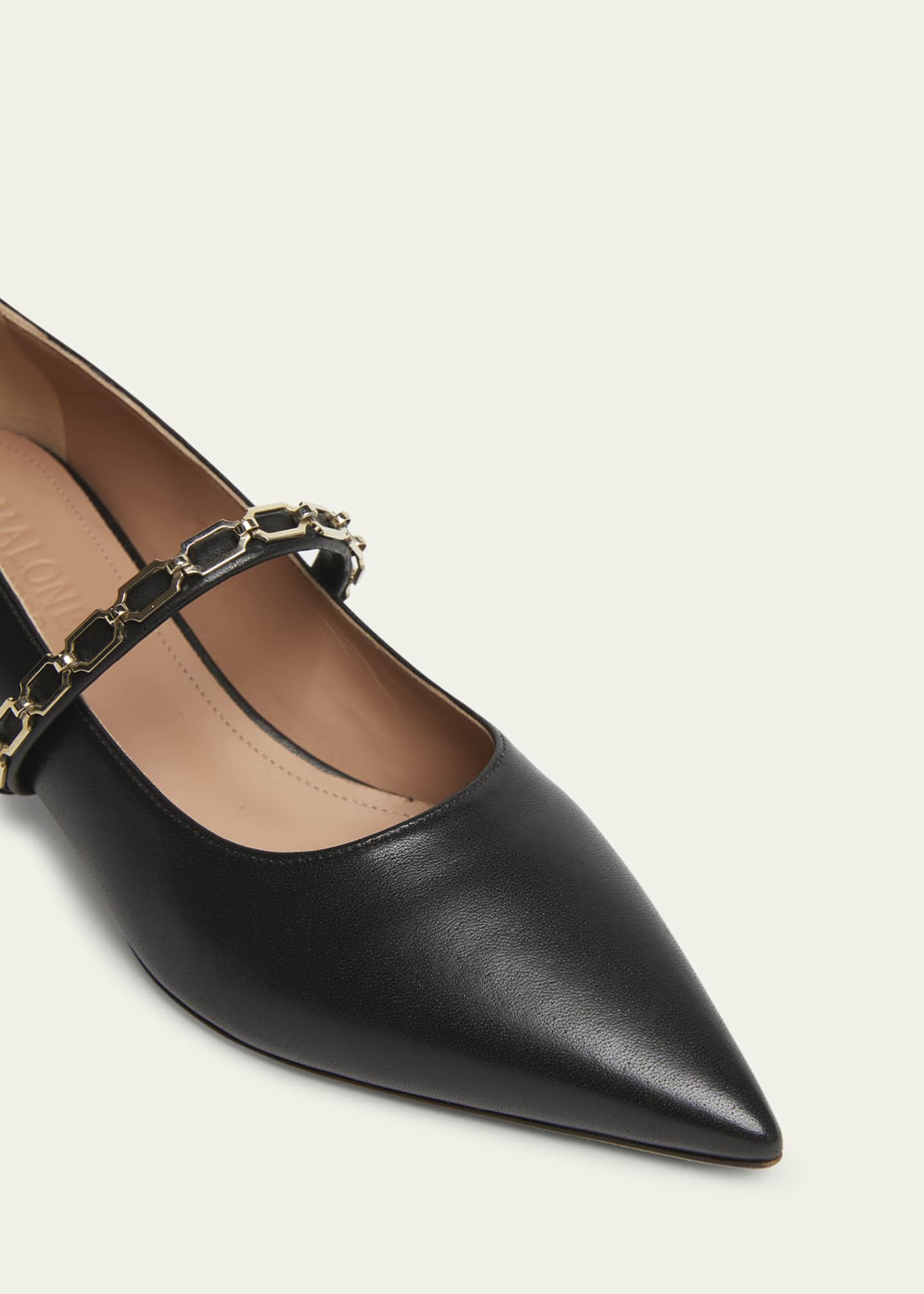 Malone Souliers Virna Leather Mary Jane Chain Pumps - Bergdorf Goodman