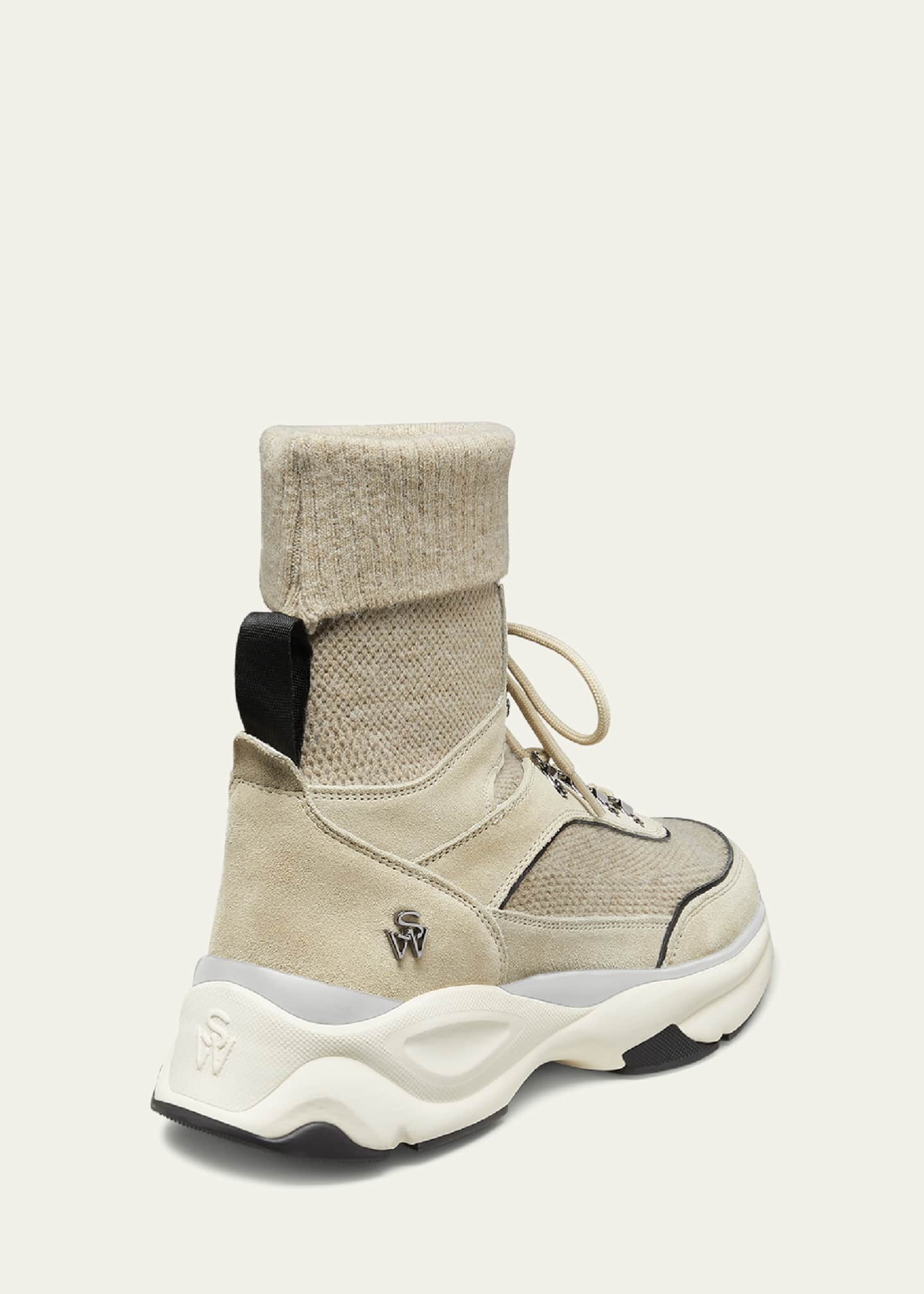 Stuart Weitzman SW High-Top Leather Hiker Trainer Sneakers - Bergdorf ...