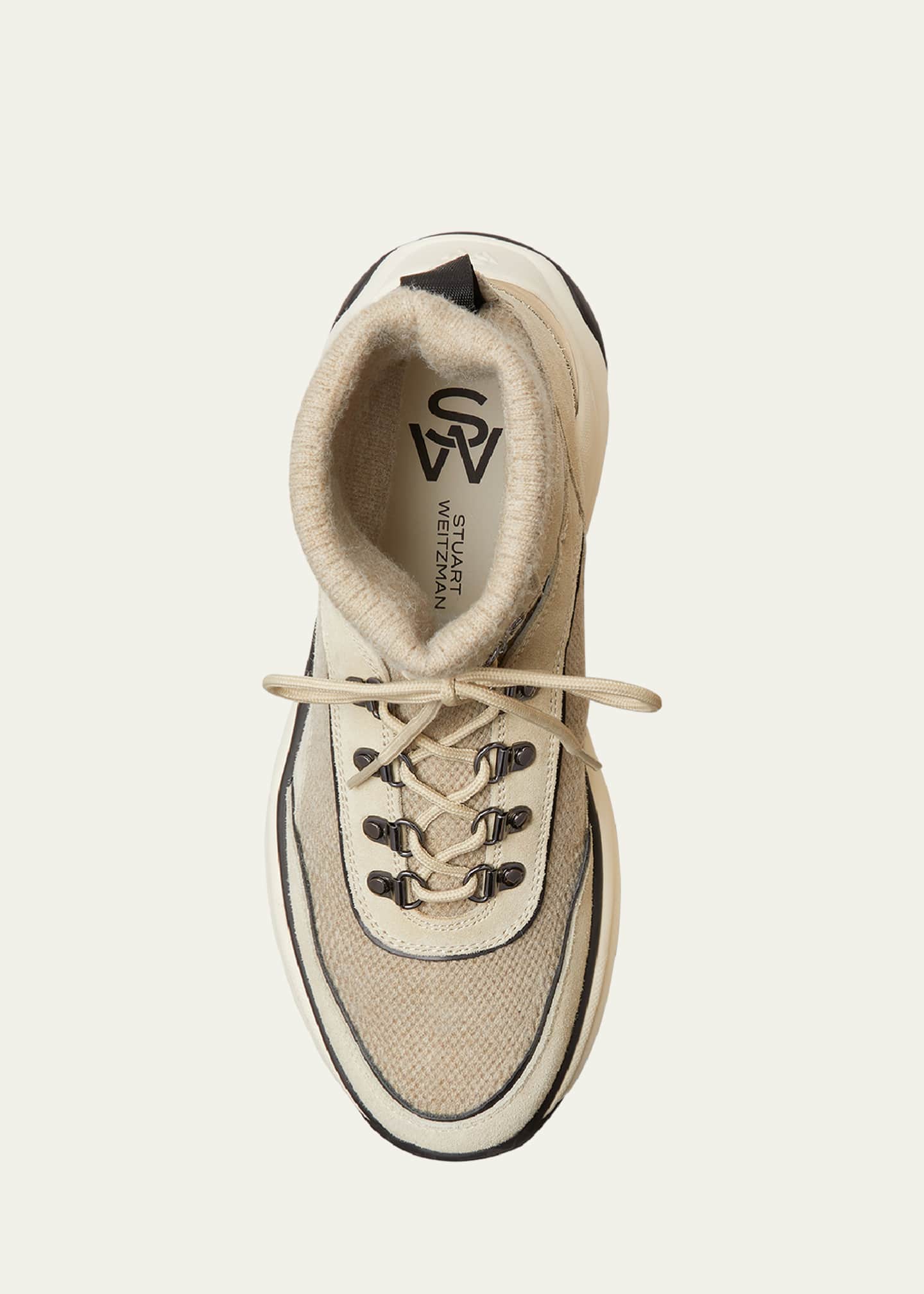 Stuart Weitzman SW High-Top Leather Hiker Trainer Sneakers - Bergdorf ...