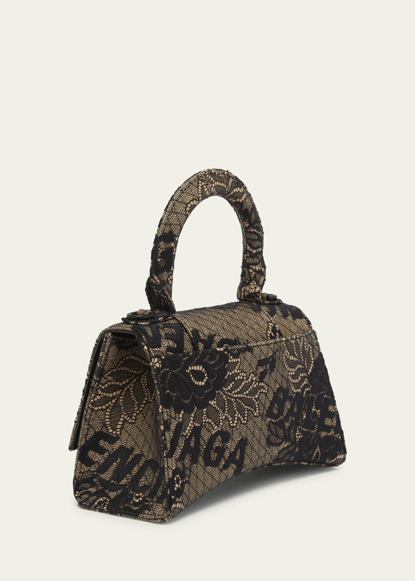 Balenciaga Hourglass XS Lace Top-Handle Bag - Bergdorf Goodman