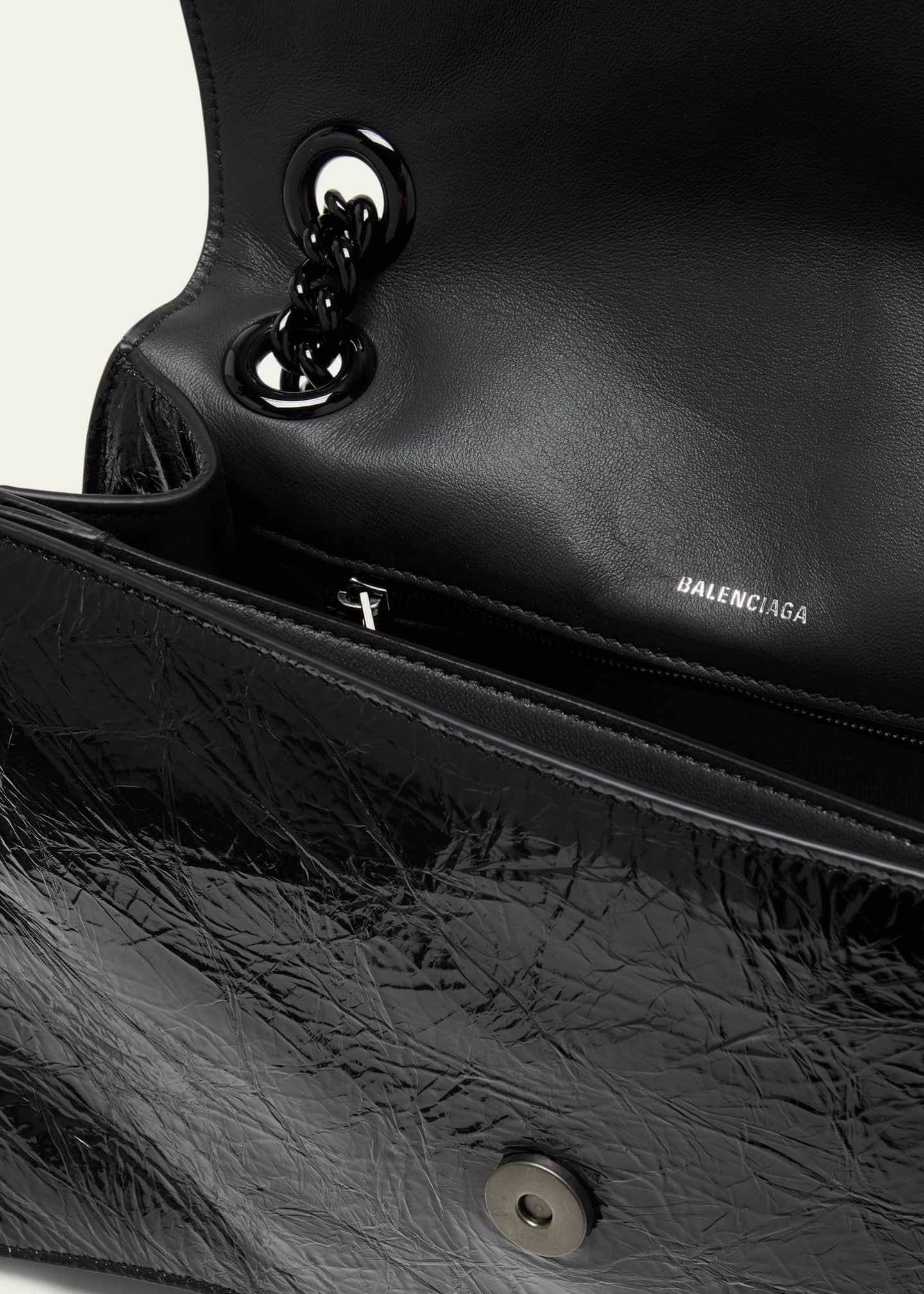 Balenciaga Crush Medium Varnished Leather Shoulder Bag - Bergdorf Goodman