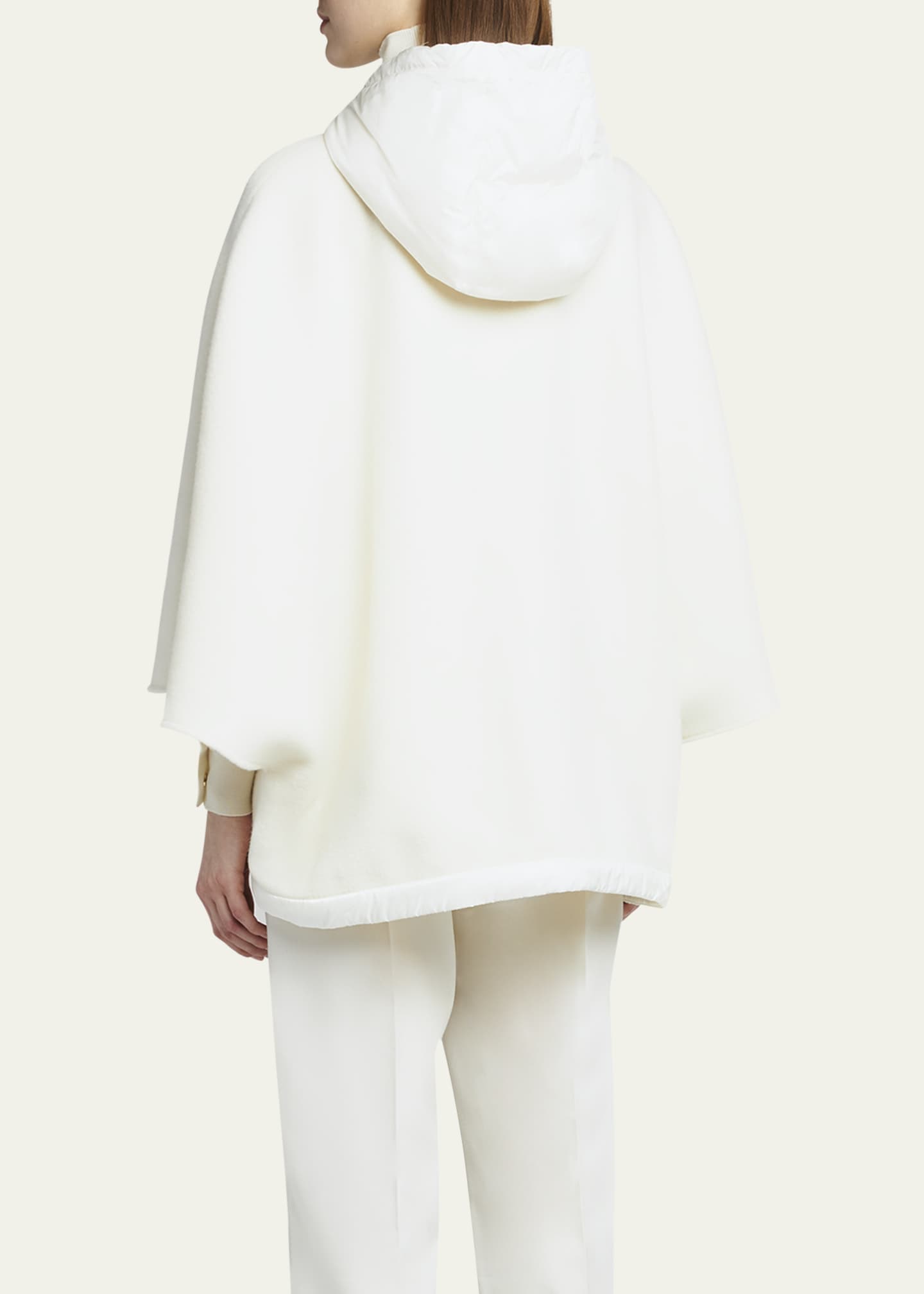 Moncler Hooded Wool Cashmere Cape - Bergdorf Goodman
