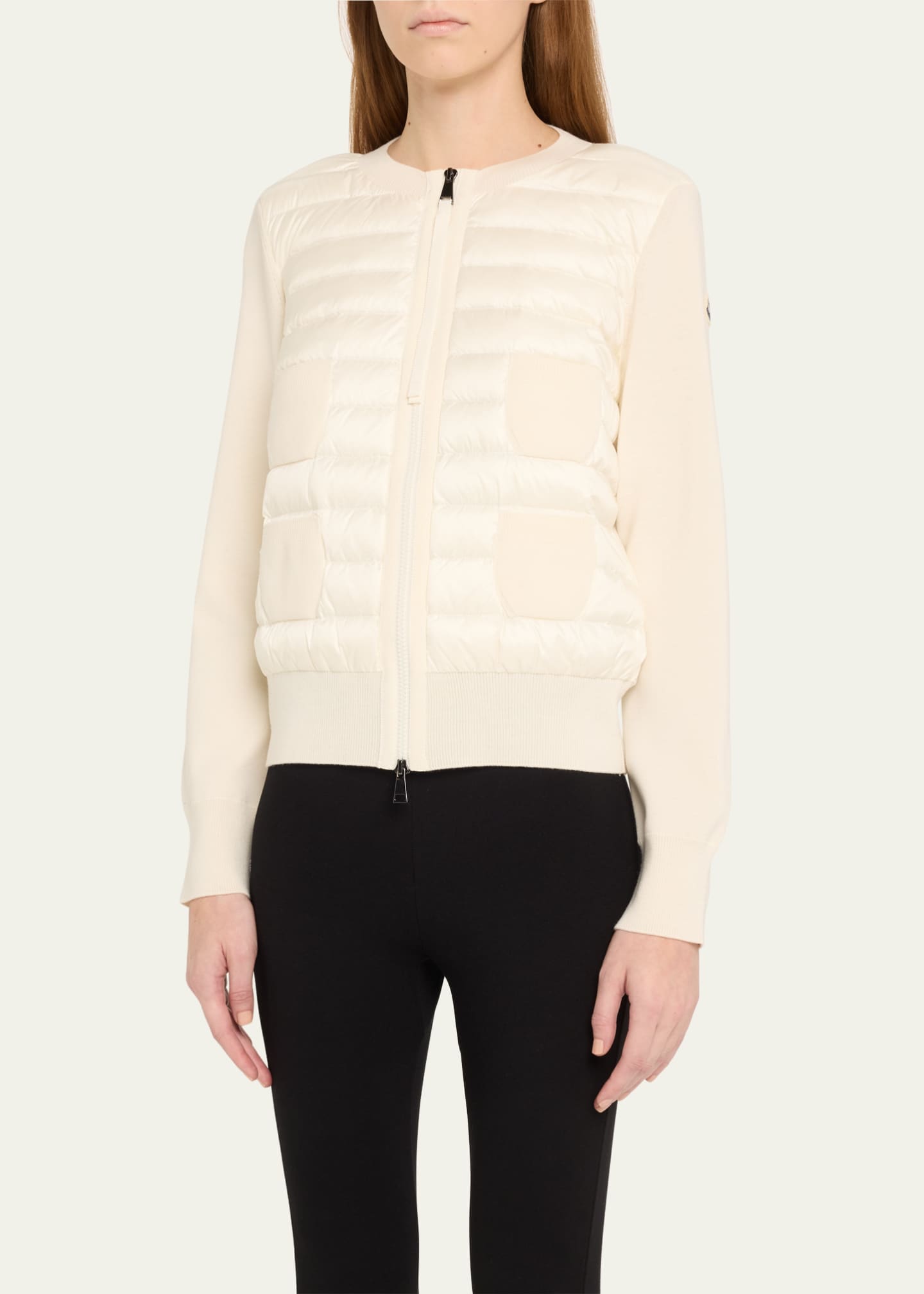 Moncler Quilted Patch Pocket Knit Cardigan - Bergdorf Goodman