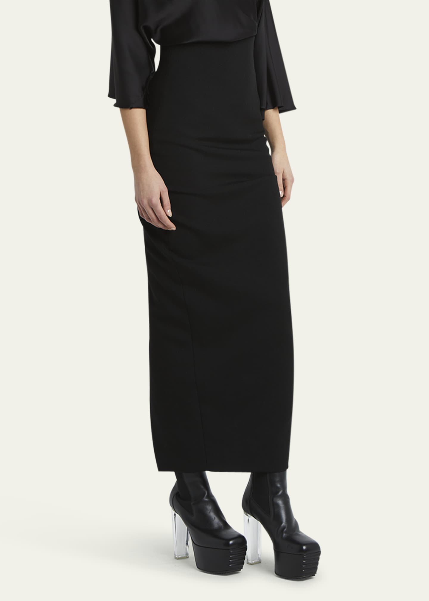 Rick Owens Wool Knit Column Maxi Skirt Bergdorf Goodman