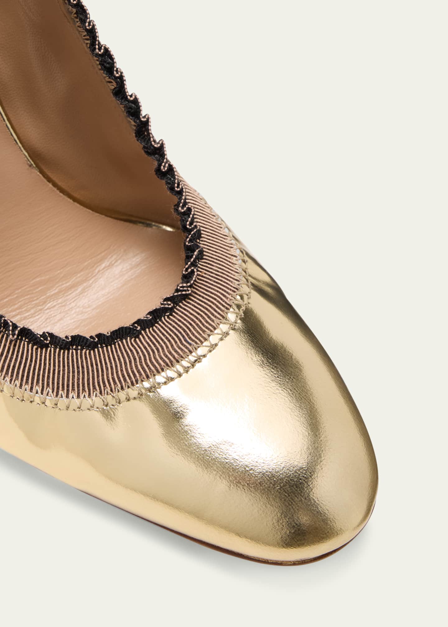 Ulla Johnson Elise Metallic Ruffle Pumps - Bergdorf Goodman