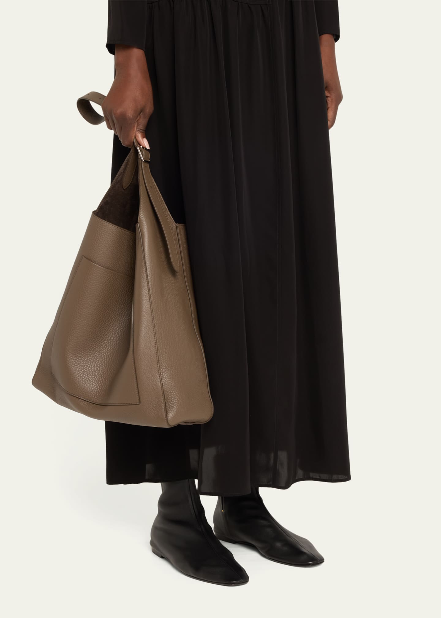 THE ROW Blake Hobo in Lux Grained Leather - Bergdorf Goodman