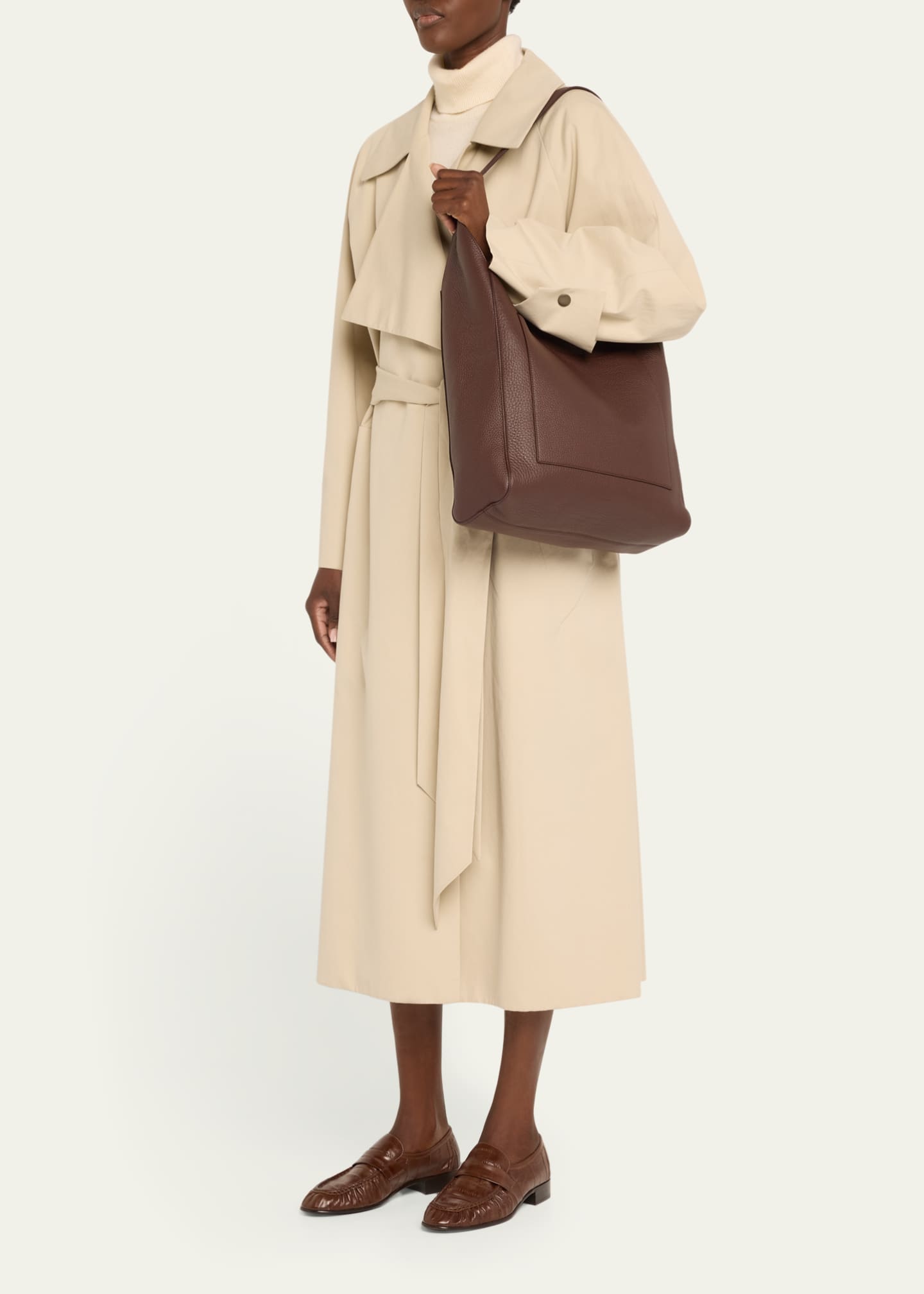 THE ROW Blake Hobo in Lux Grained Leather - Bergdorf Goodman