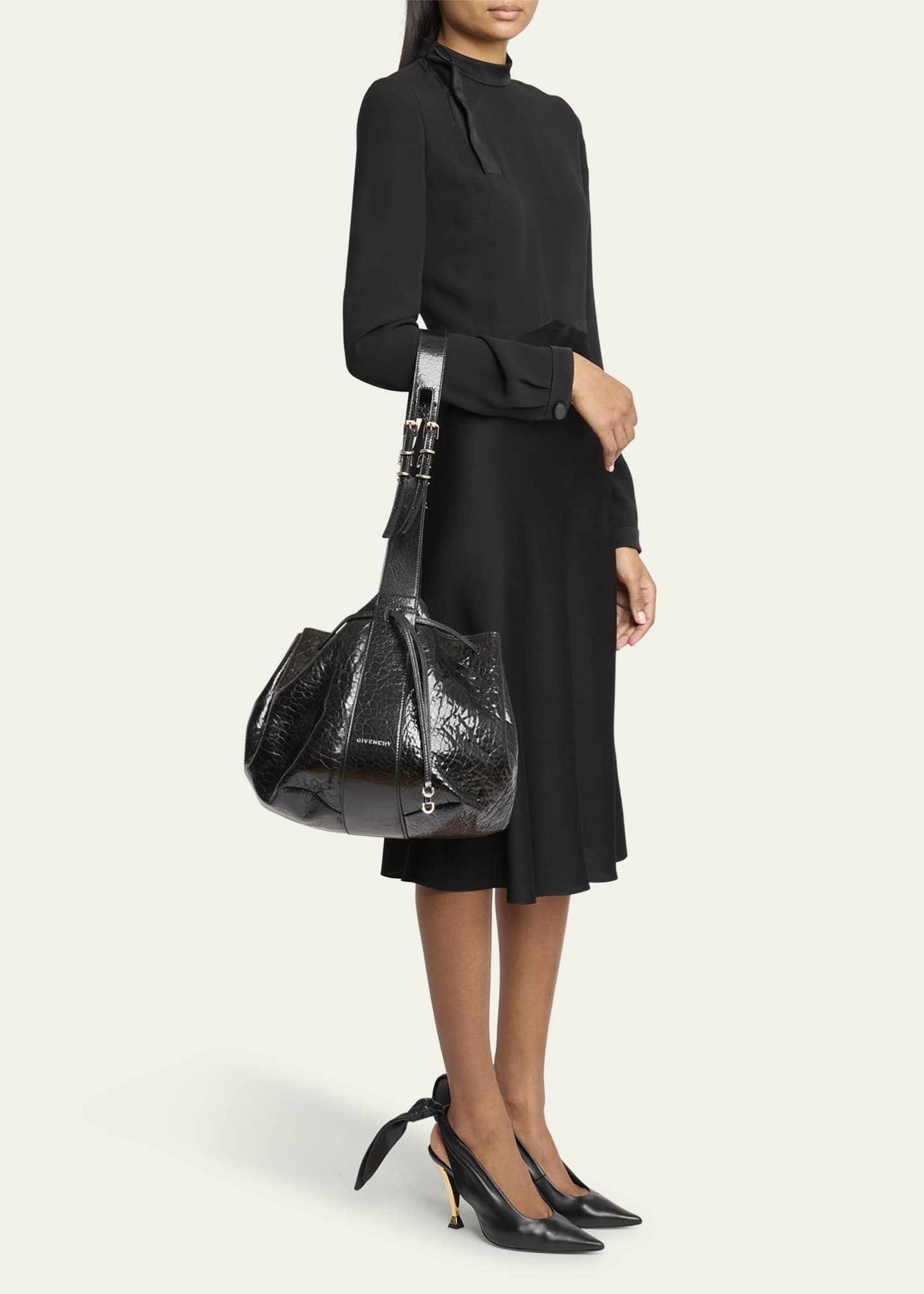 Givenchy Pumpkin Medium Shoulder Bag in Embossed Leather - Bergdorf Goodman