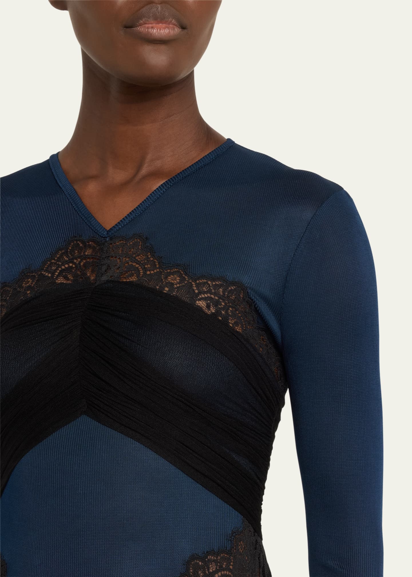 Christopher Esber Tulle Overlay Verner Lace Column Maxi Dress ...