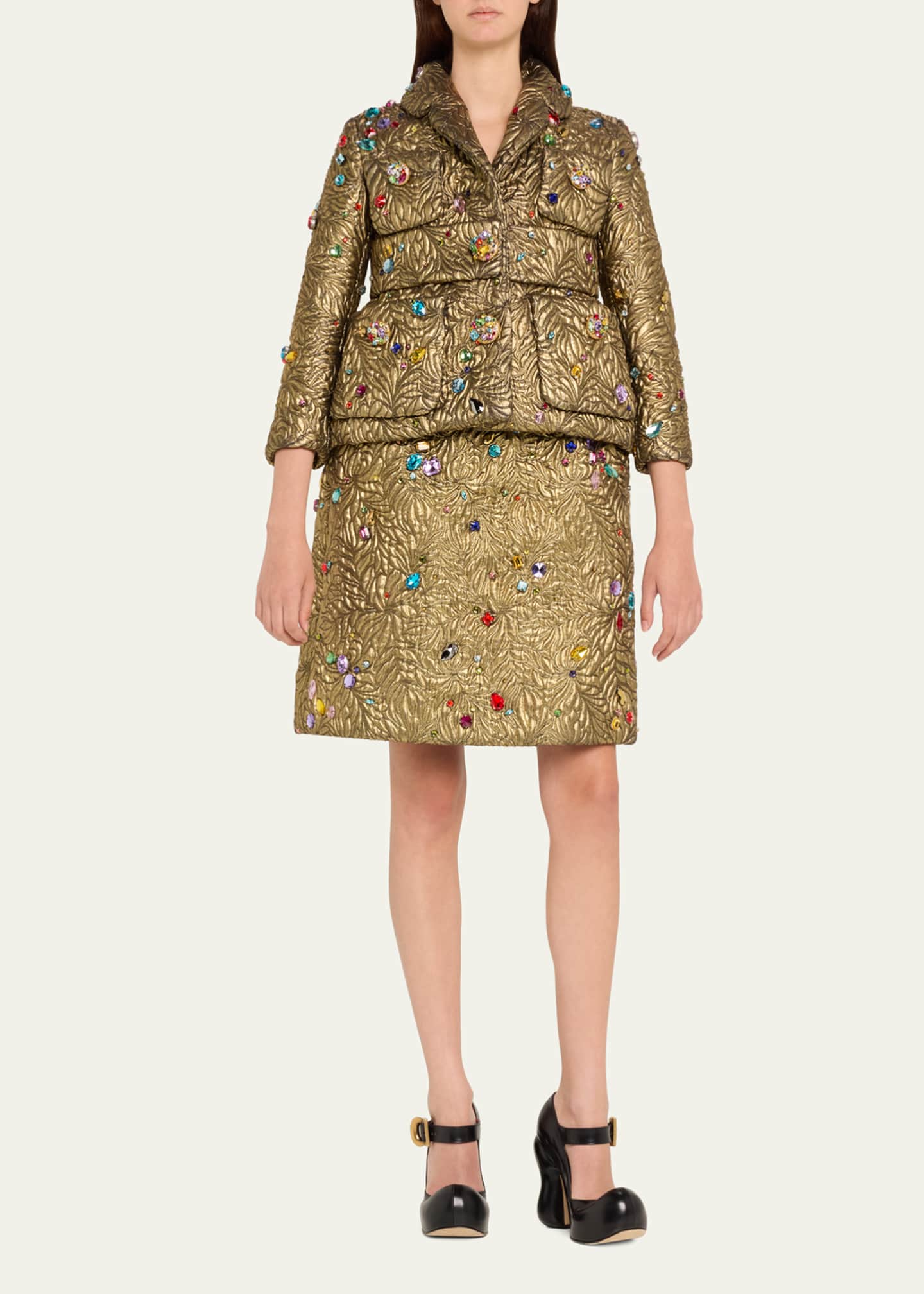 Marc Jacobs Runway Oversized Brocade Jeweled Jacket - Bergdorf Goodman