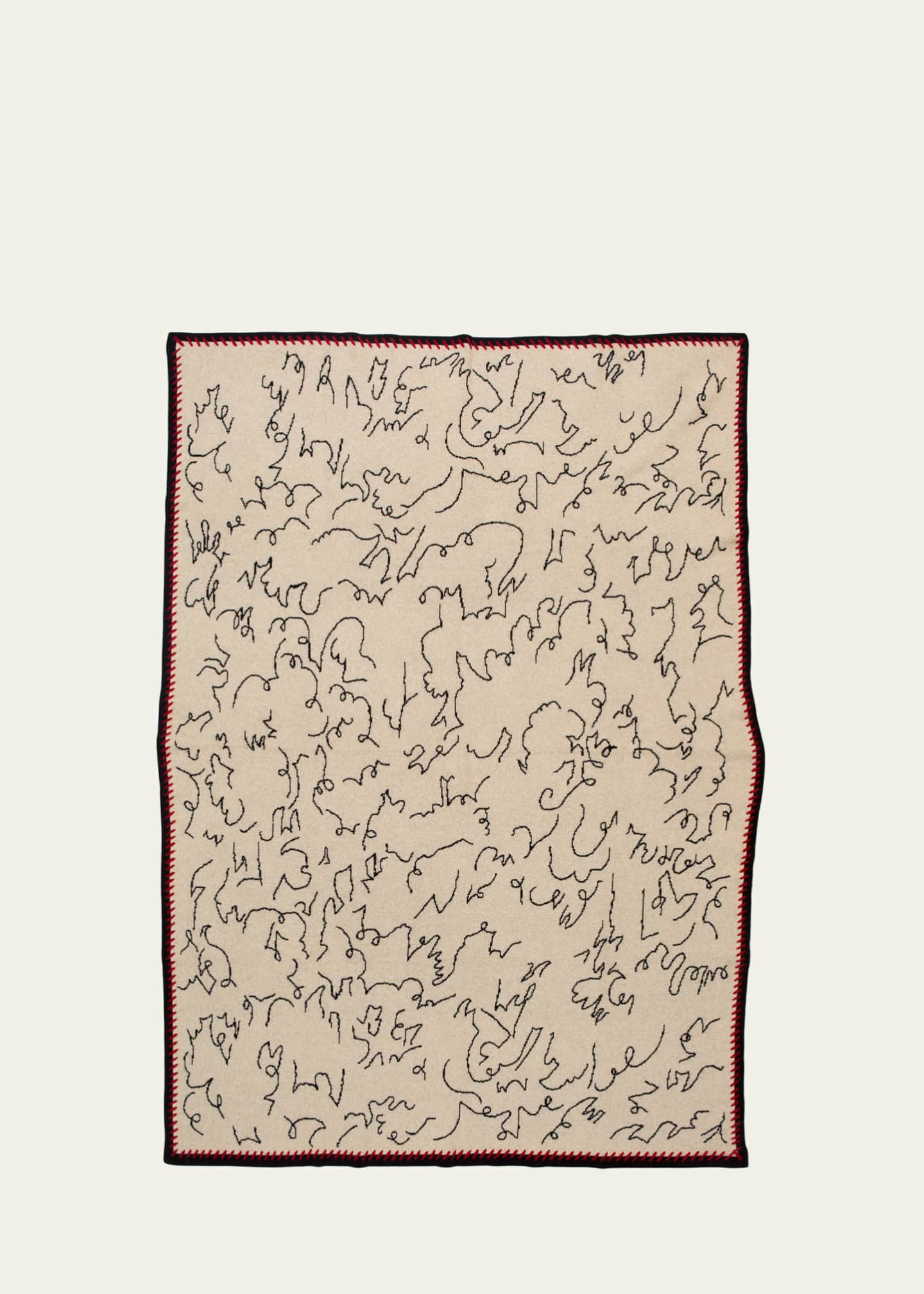 Saved NY Modern Calligraphy Throw Blanket - Bergdorf Goodman