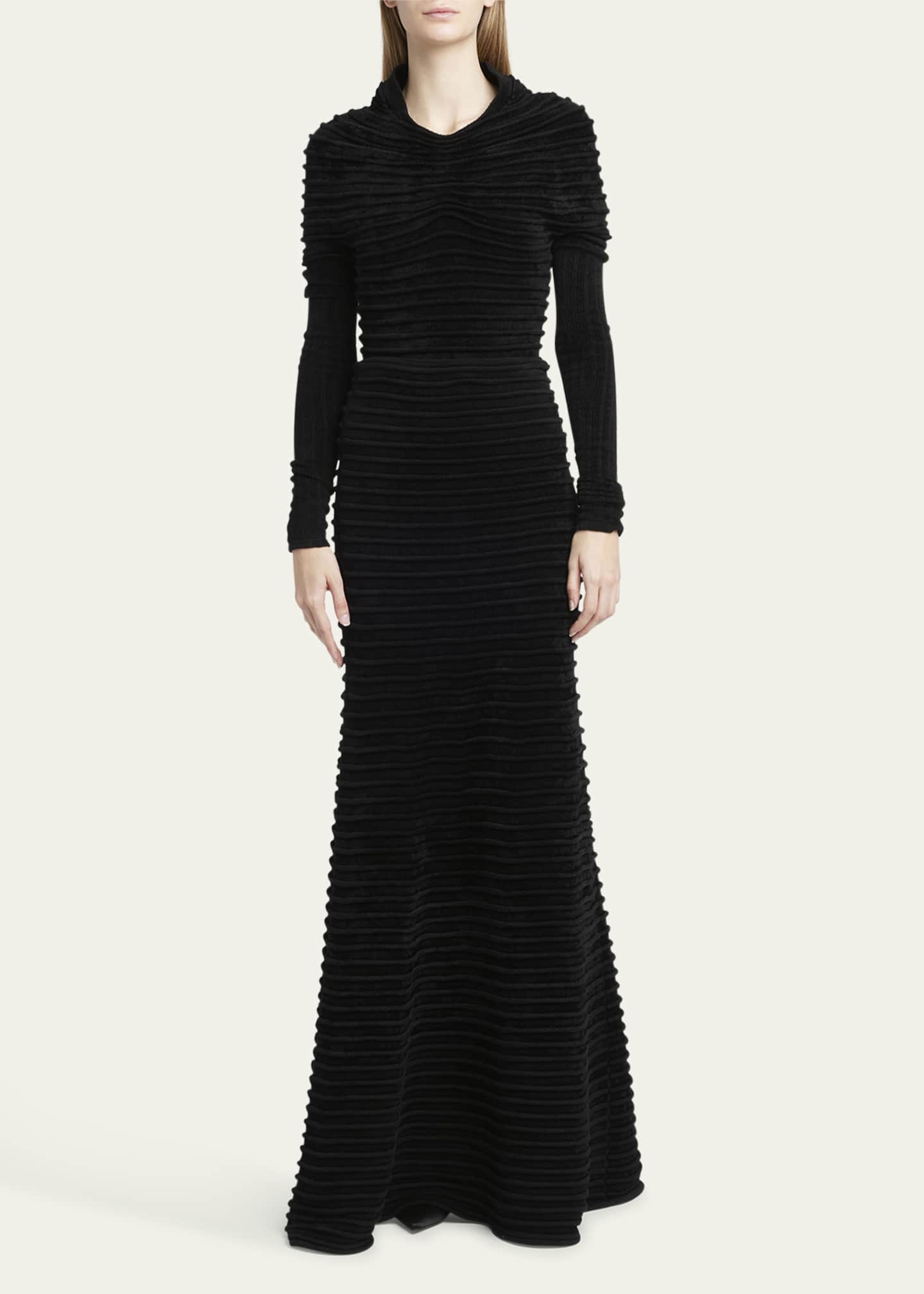 Giorgio Armani Textured Ribbed Ottoman Maxi Skirt - Bergdorf Goodman
