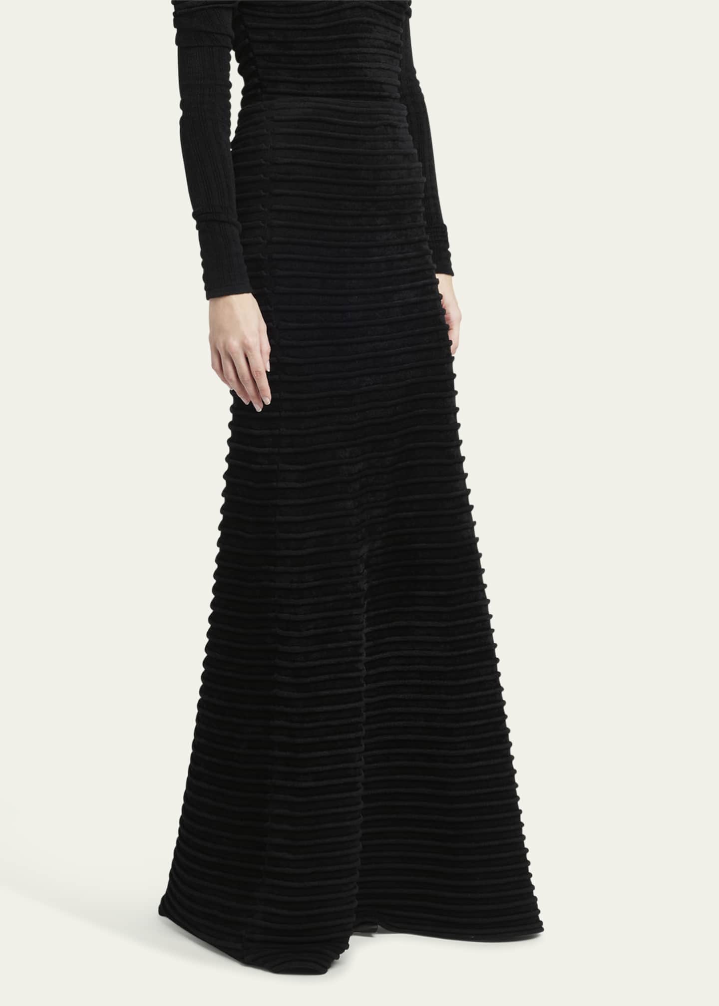 Giorgio Armani Textured Ribbed Ottoman Maxi Skirt - Bergdorf Goodman