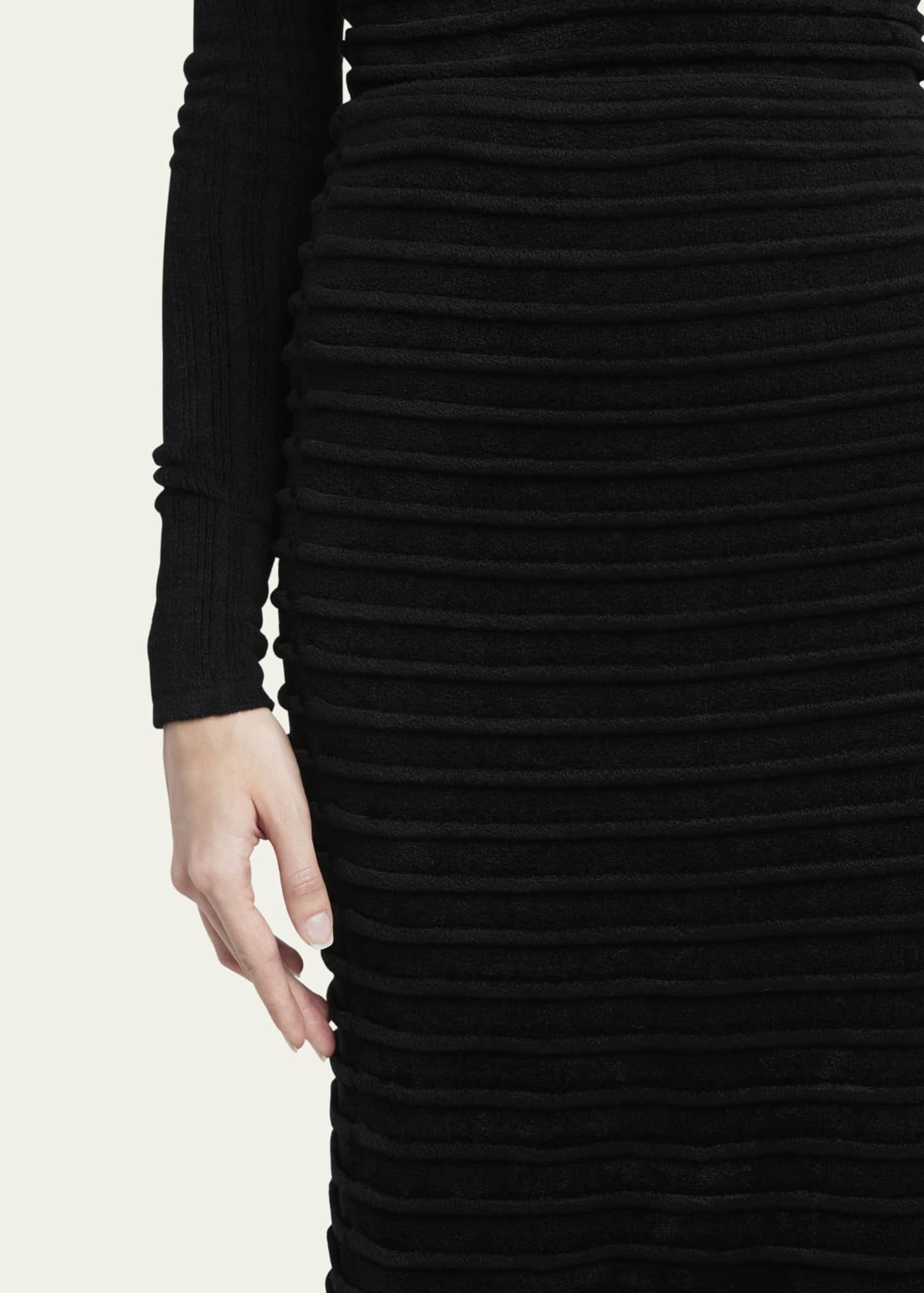 Giorgio Armani Textured Ribbed Ottoman Maxi Skirt - Bergdorf Goodman