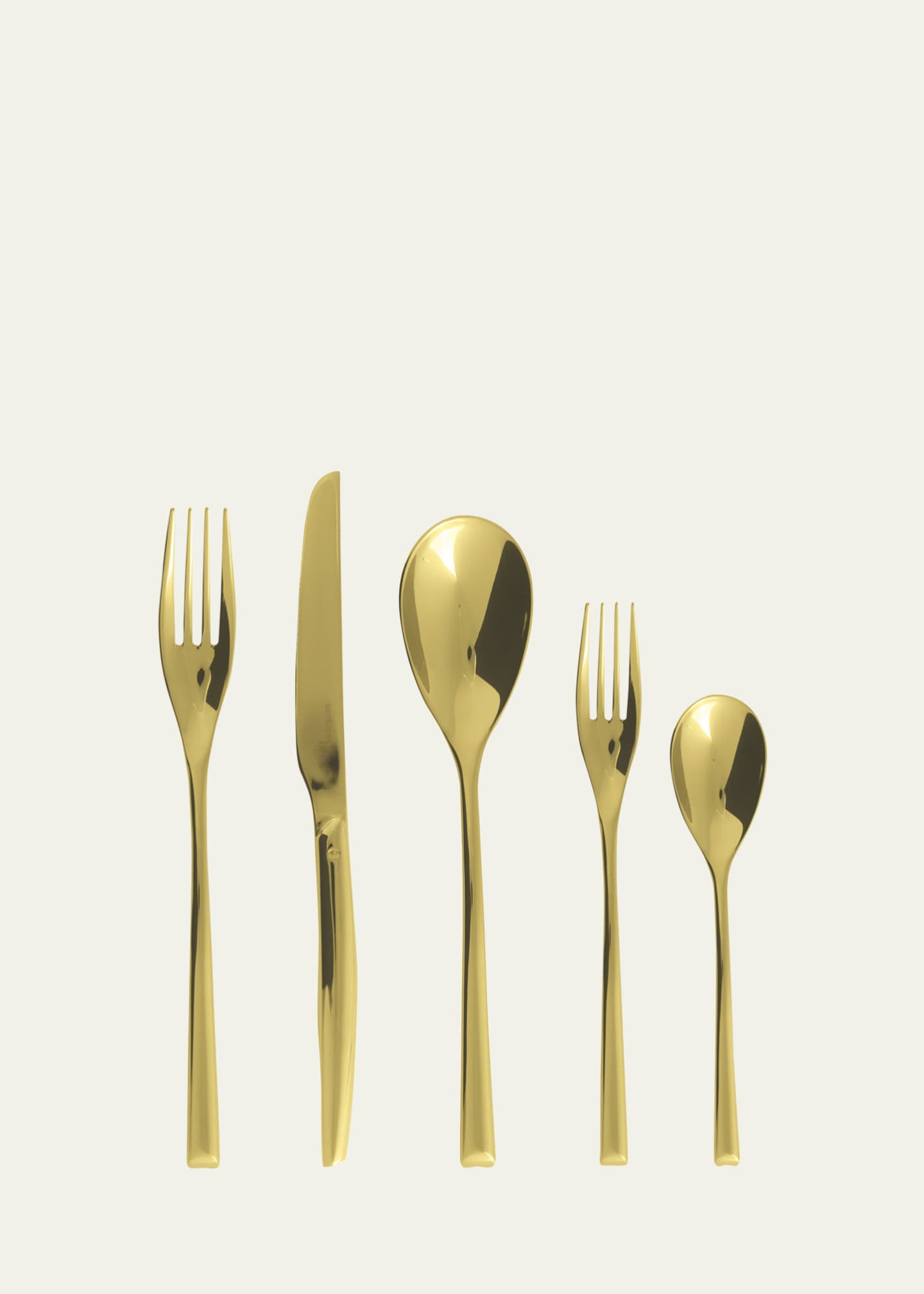 Sambonet H-Art Matte Golden 5-Piece Flatware Place Setting - Bergdorf ...
