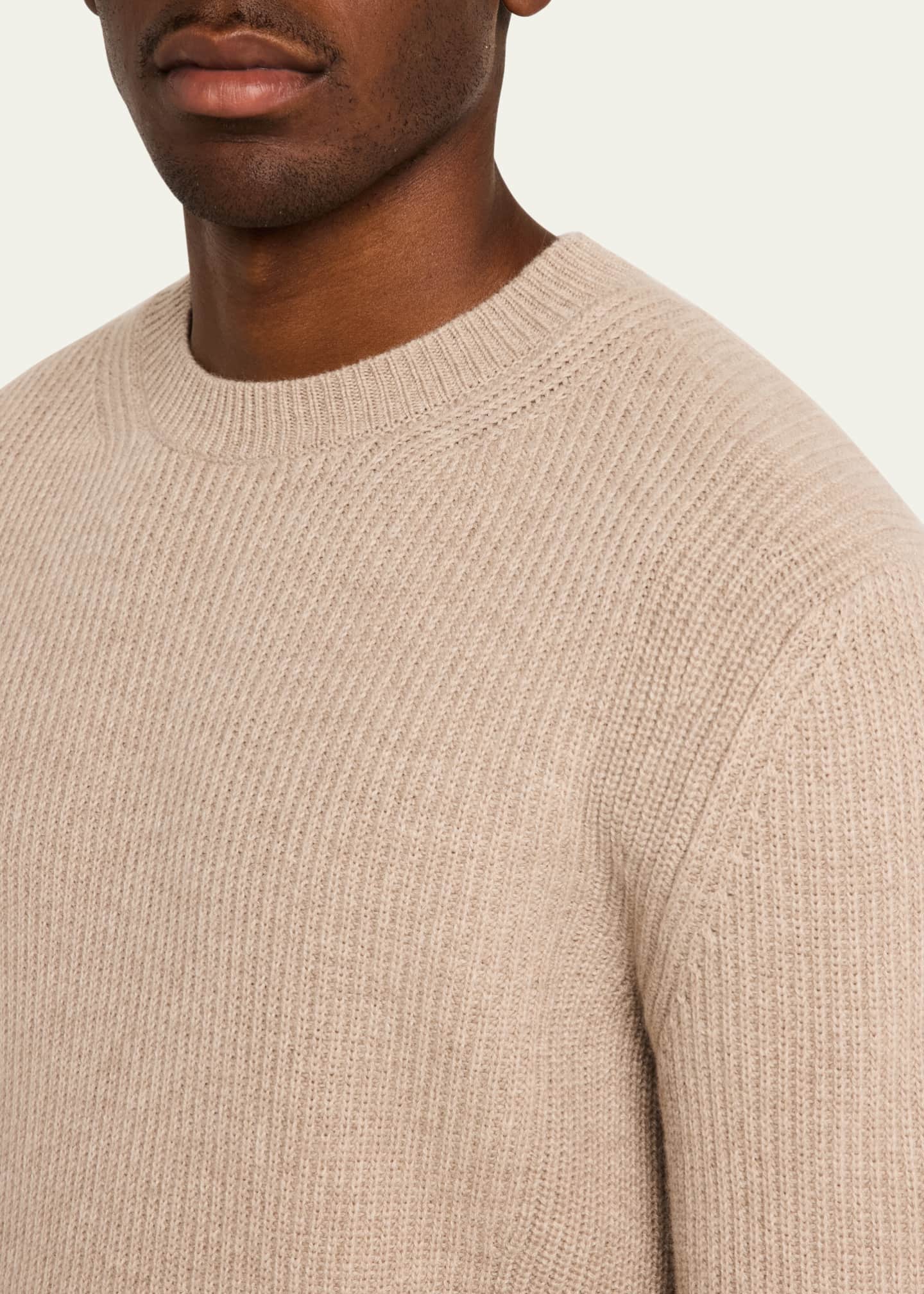 ZEGNA Men's Oasi Cashmere Ribbed Crewneck Sweater - Bergdorf Goodman