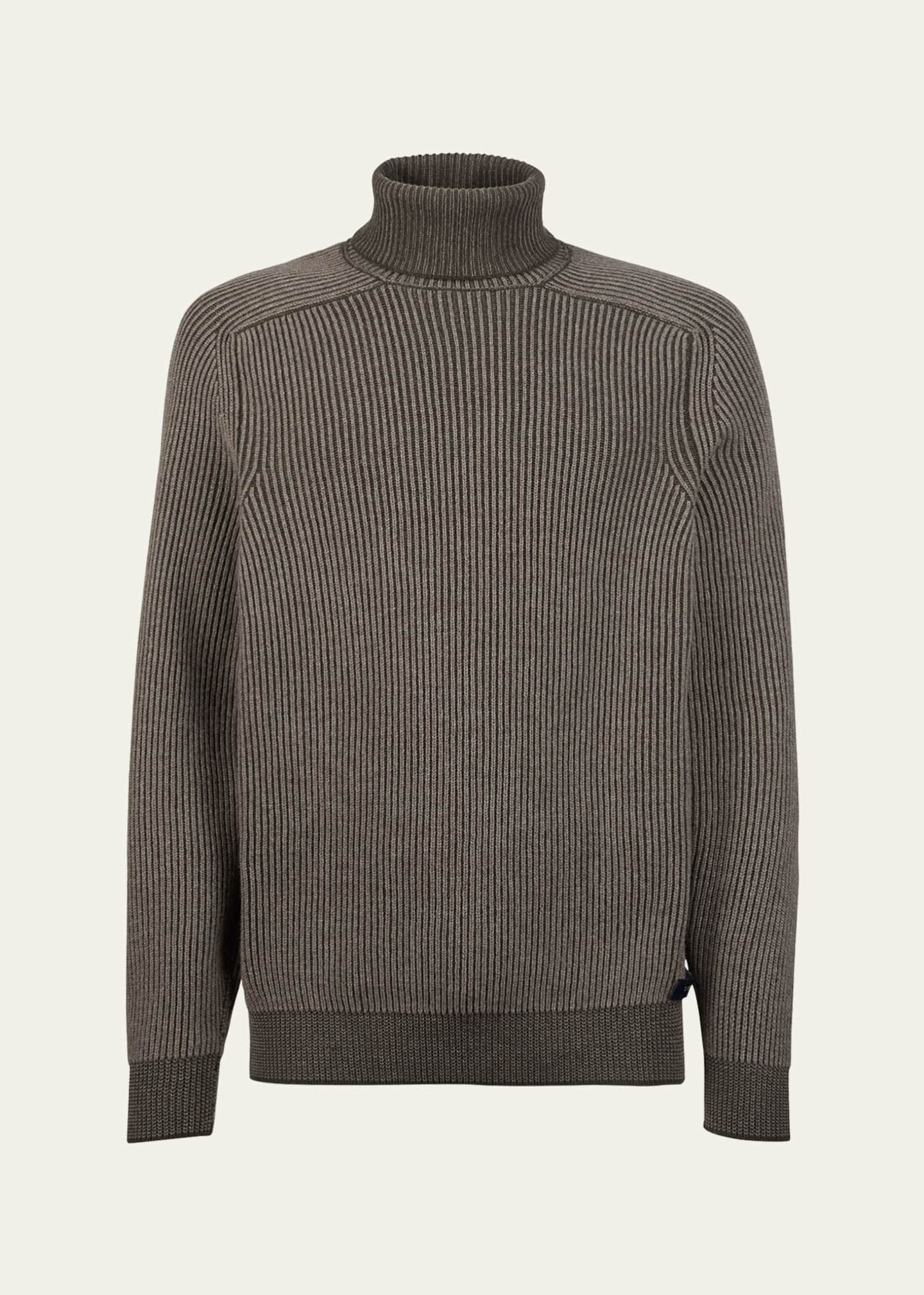 Sease Men's Dinghy Roll Cashmere Rib Turtleneck Sweater - Bergdorf Goodman