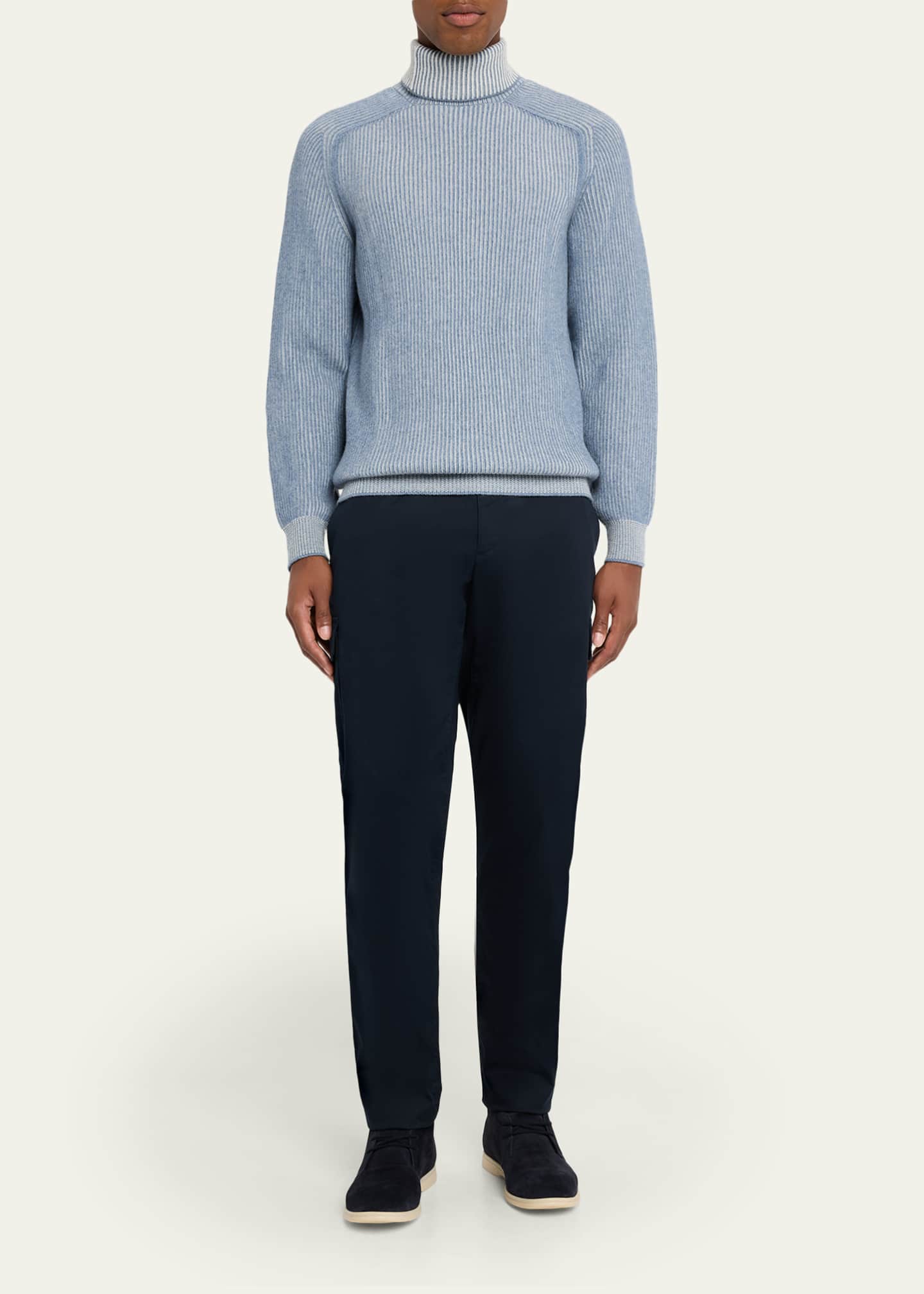 Sease Men's Dinghy Roll Cashmere Rib Turtleneck Sweater - Bergdorf Goodman