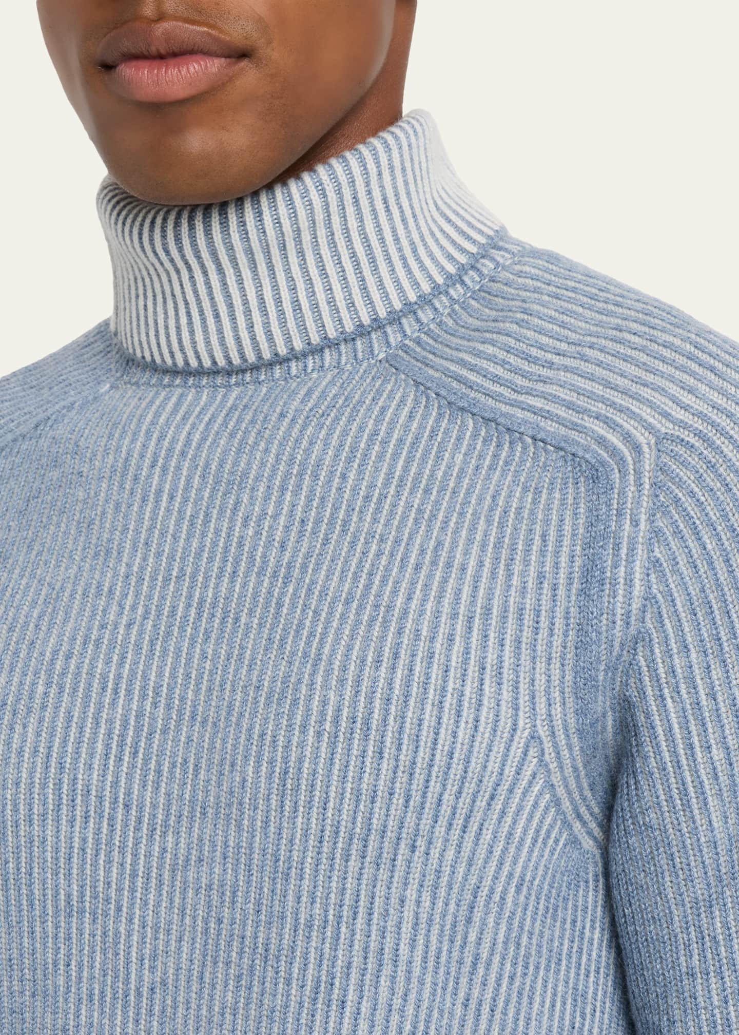 Sease Men's Dinghy Roll Cashmere Rib Turtleneck Sweater - Bergdorf Goodman