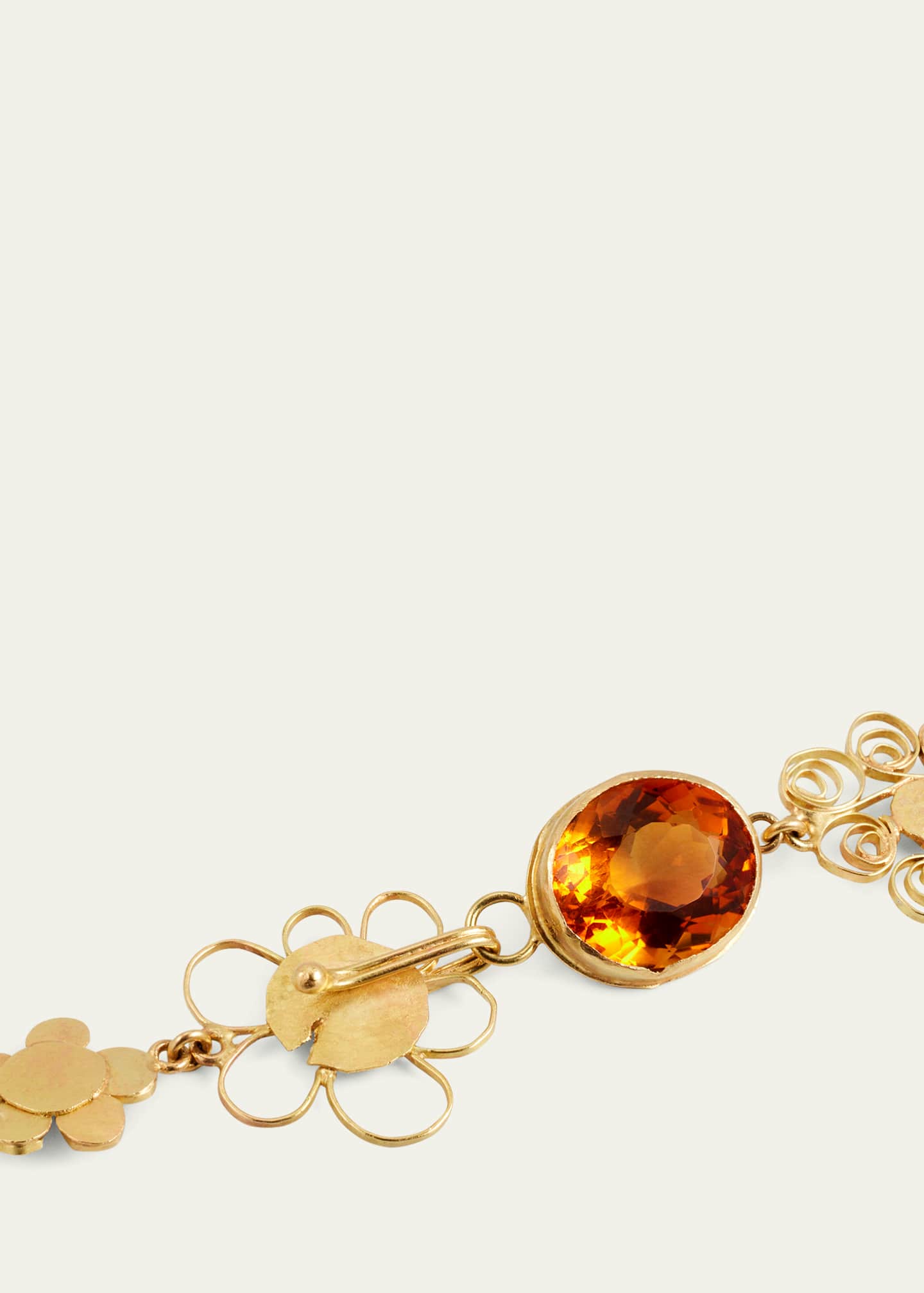 JUDY GEIB 18K Yellow Gold Garden Necklace with Colombian Emeralds and ...