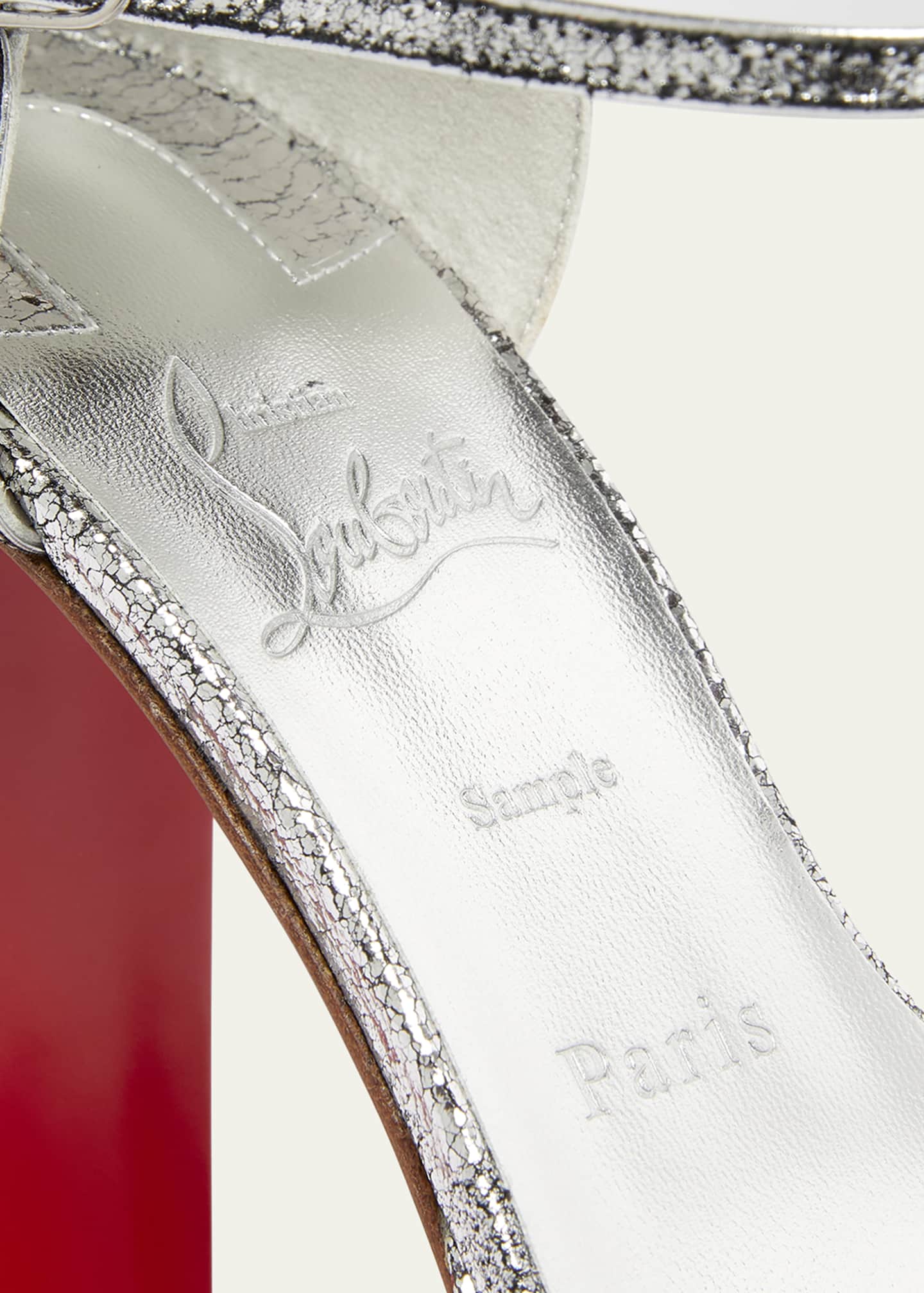 Christian Louboutin Sandaloo Metallic Red Sole Platform Sandals ...